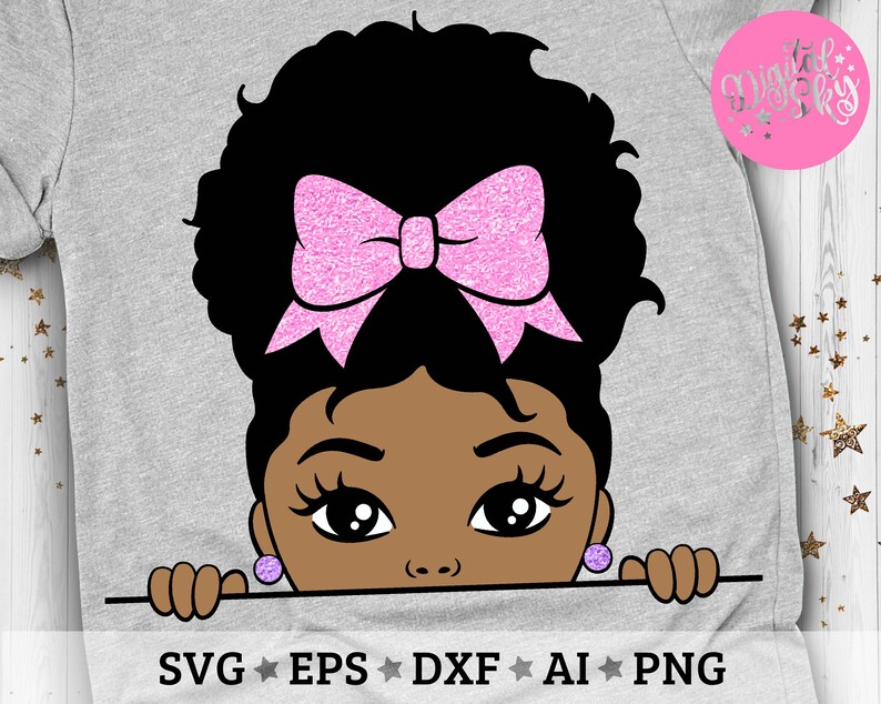 Peekaboo Girl Svg Princess Svg Little Afro Queen Svg Little | Etsy
