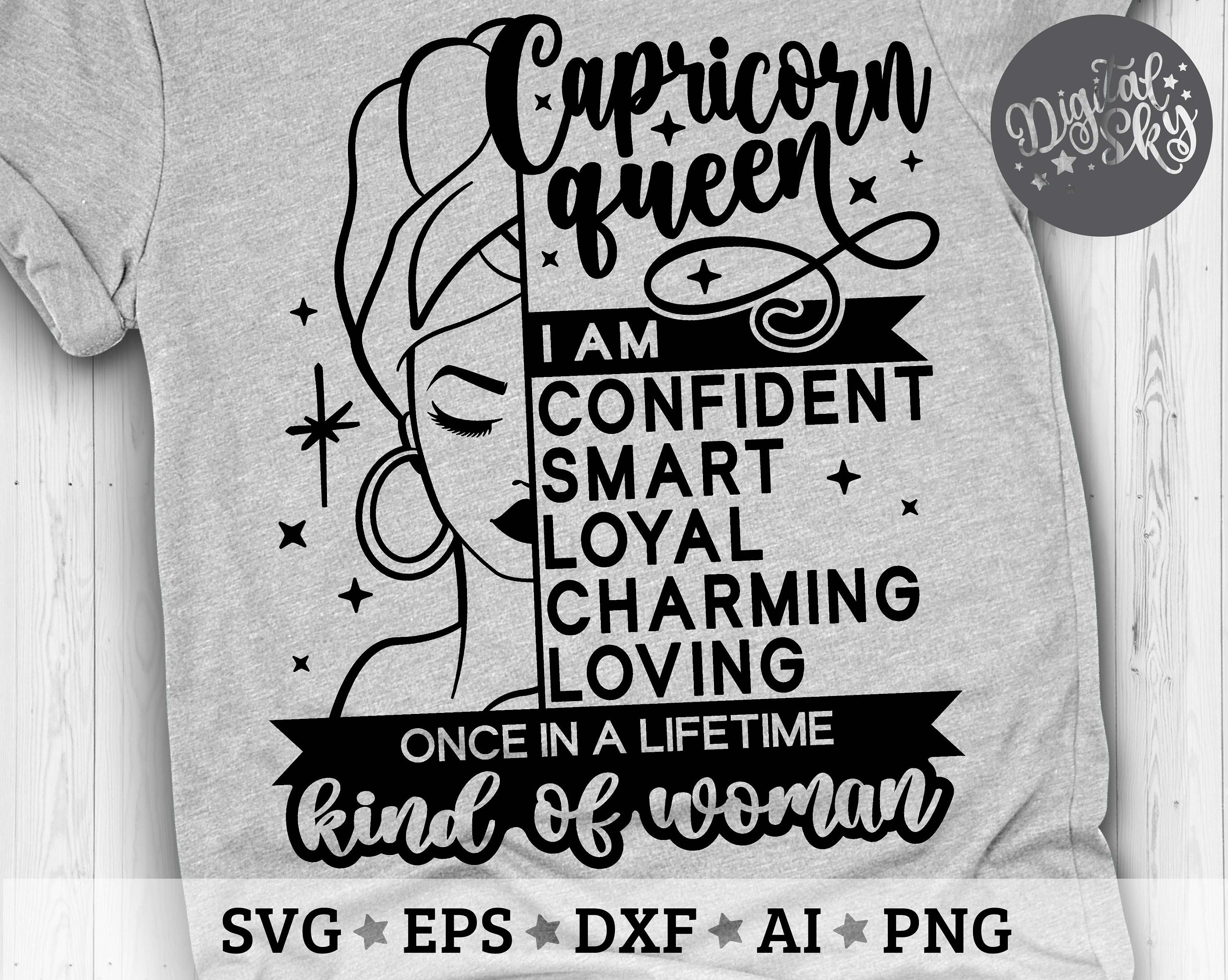 Capricorn Queen Svg Birthday Queen Svg Black Women Svg Afro - Etsy