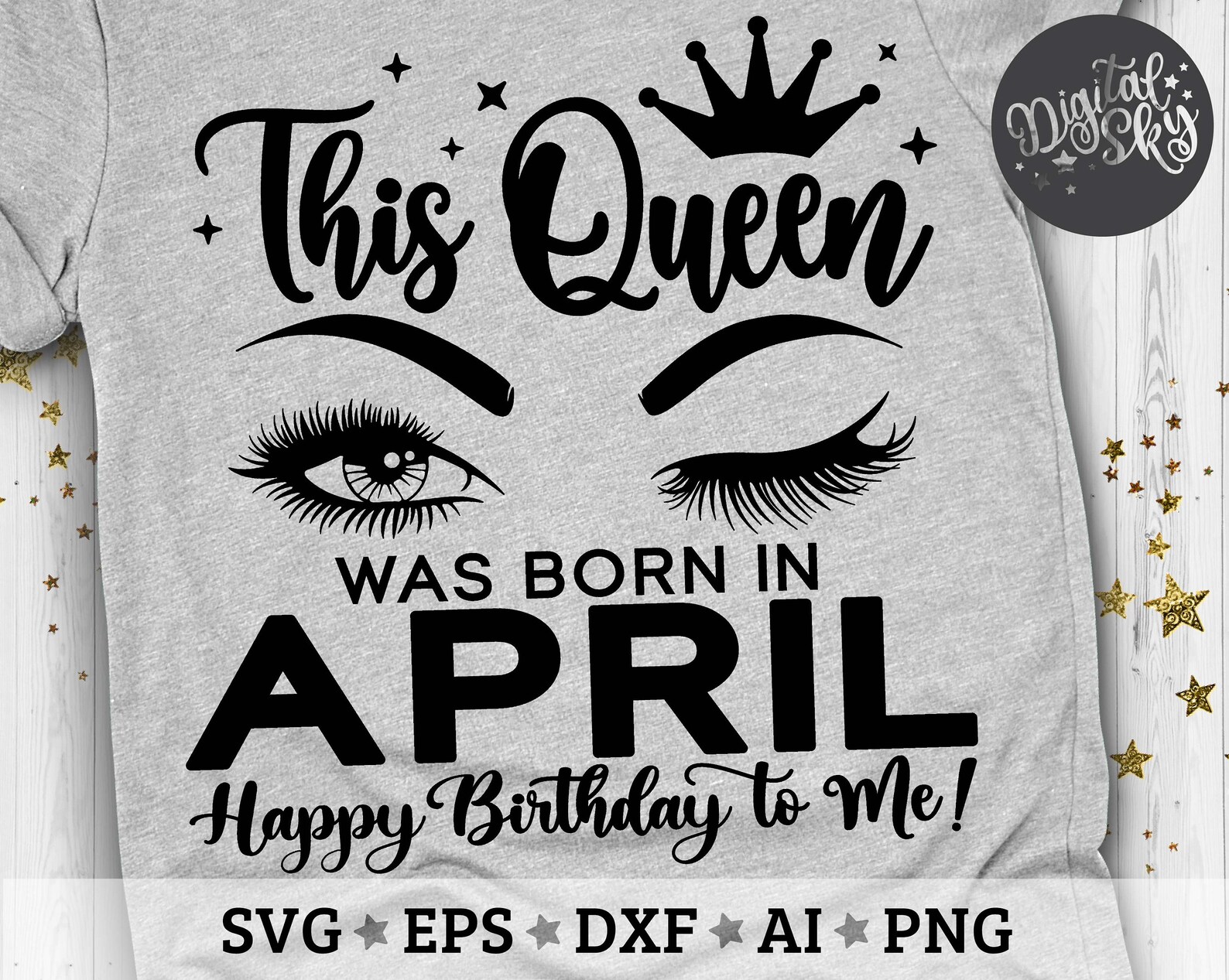 This Queen Was Born in April Svg April Queen SVG Birthday - Etsy