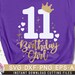 11 Birthday Svg, 11th Birthday Girl Svg, Crown Number Svg, Number ...