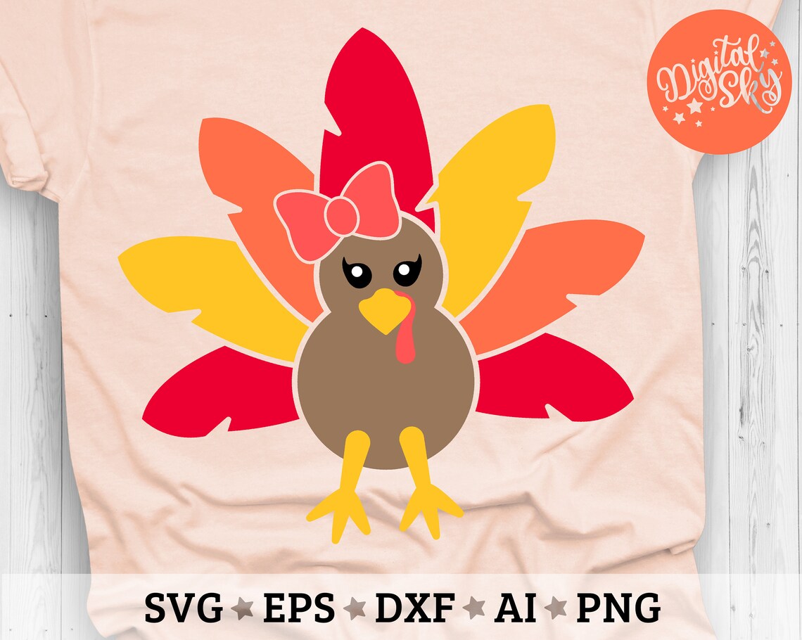 Turkey Girl Svg Thanksgiving Turkey Svg Turkey Cut Files | Etsy