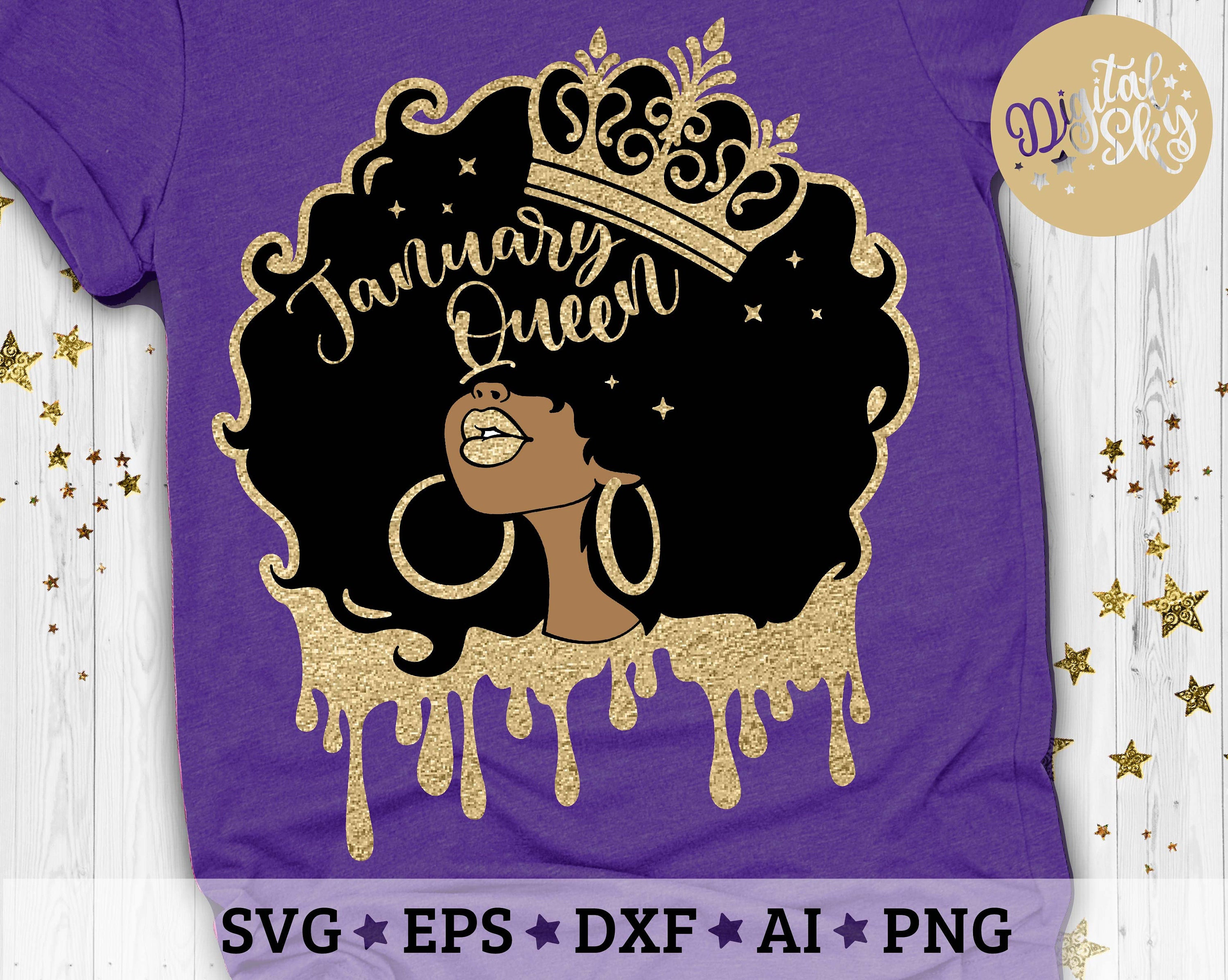 Enero Queen Svg Afro Girl Svg Afro Queen Svg Birthday Drip - Etsy México