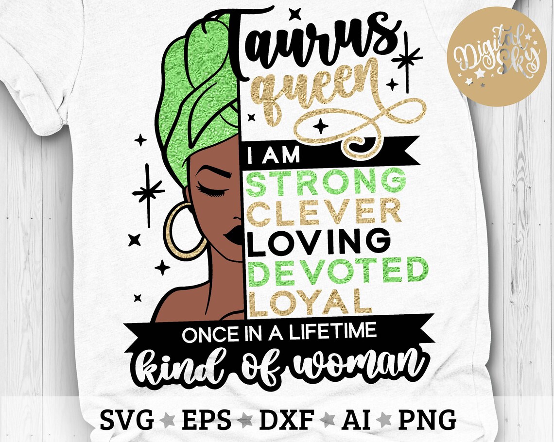 Taurus Queen Svg Birthday Queen Svg Black Women Svg Afro | Etsy