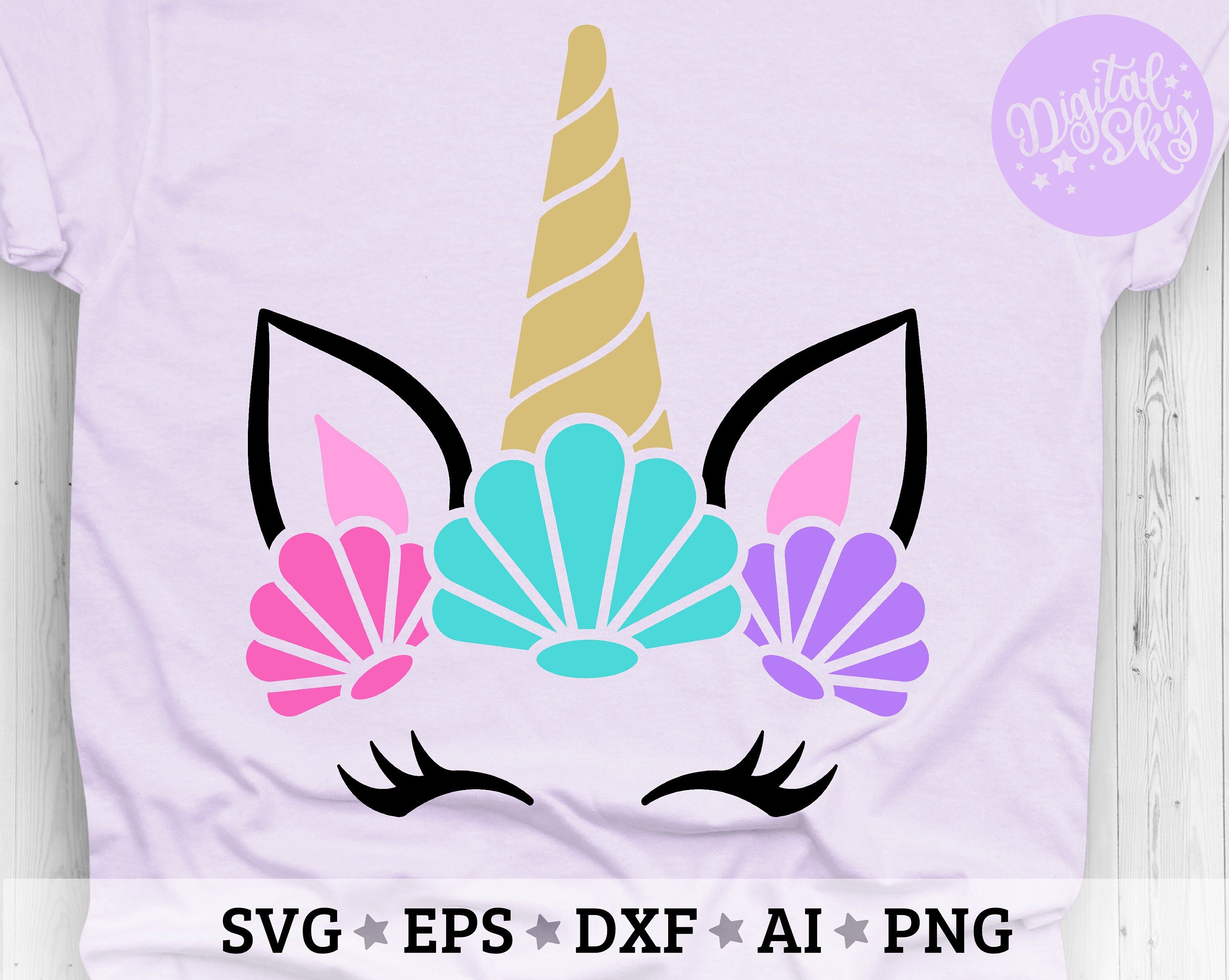 Sea Shell Unicorn Svg Summer Unicorn Svg Beach Unicorn Svg - Etsy