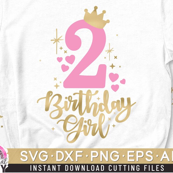 Crown Second Birthday Svg - Etsy