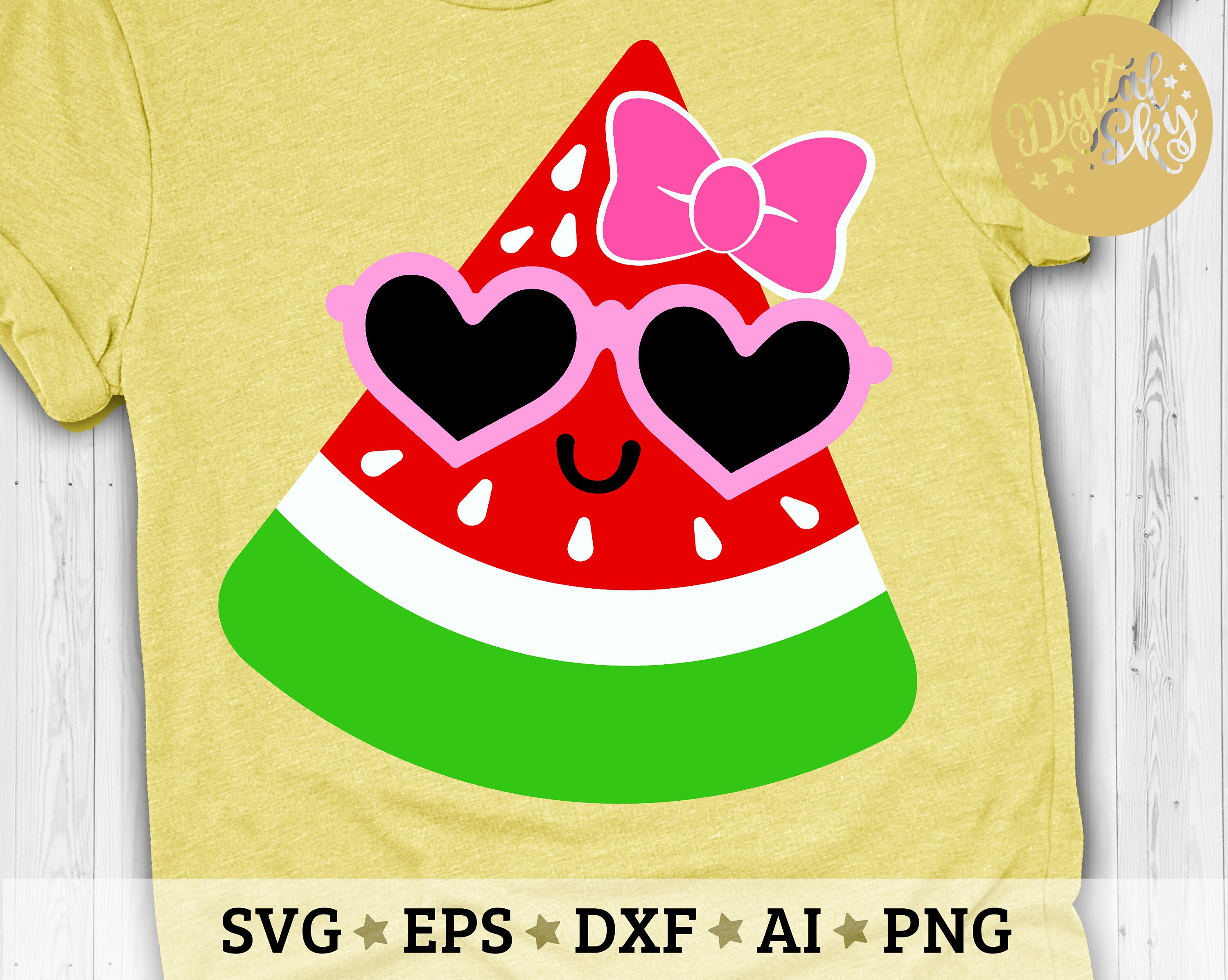 Watermelon Slice Sunglasses Svg Cute Watermelon Svg - Etsy