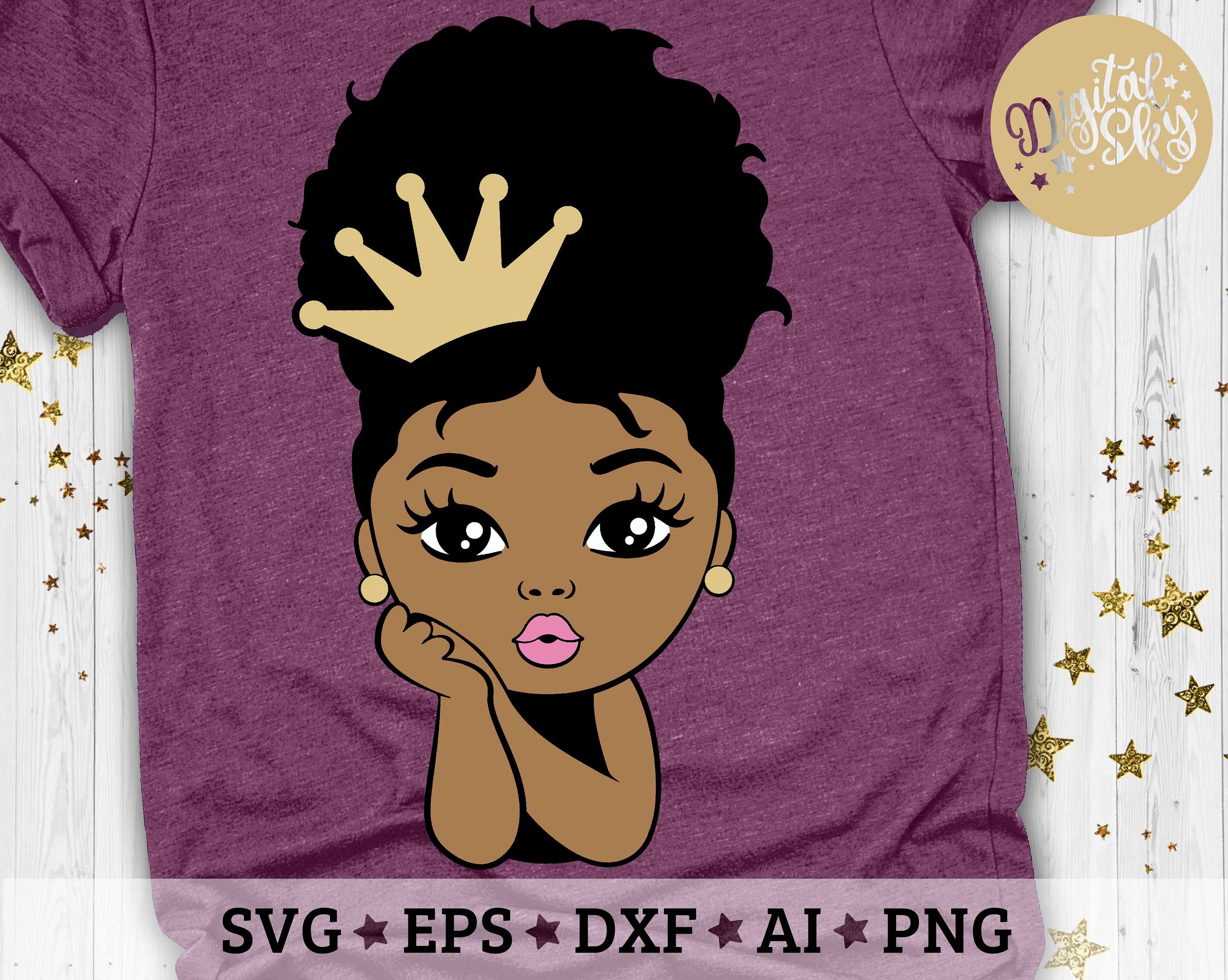 Afro Princess Svg Peekaboo Girl Svg Afro Puff Svg Summer - Etsy