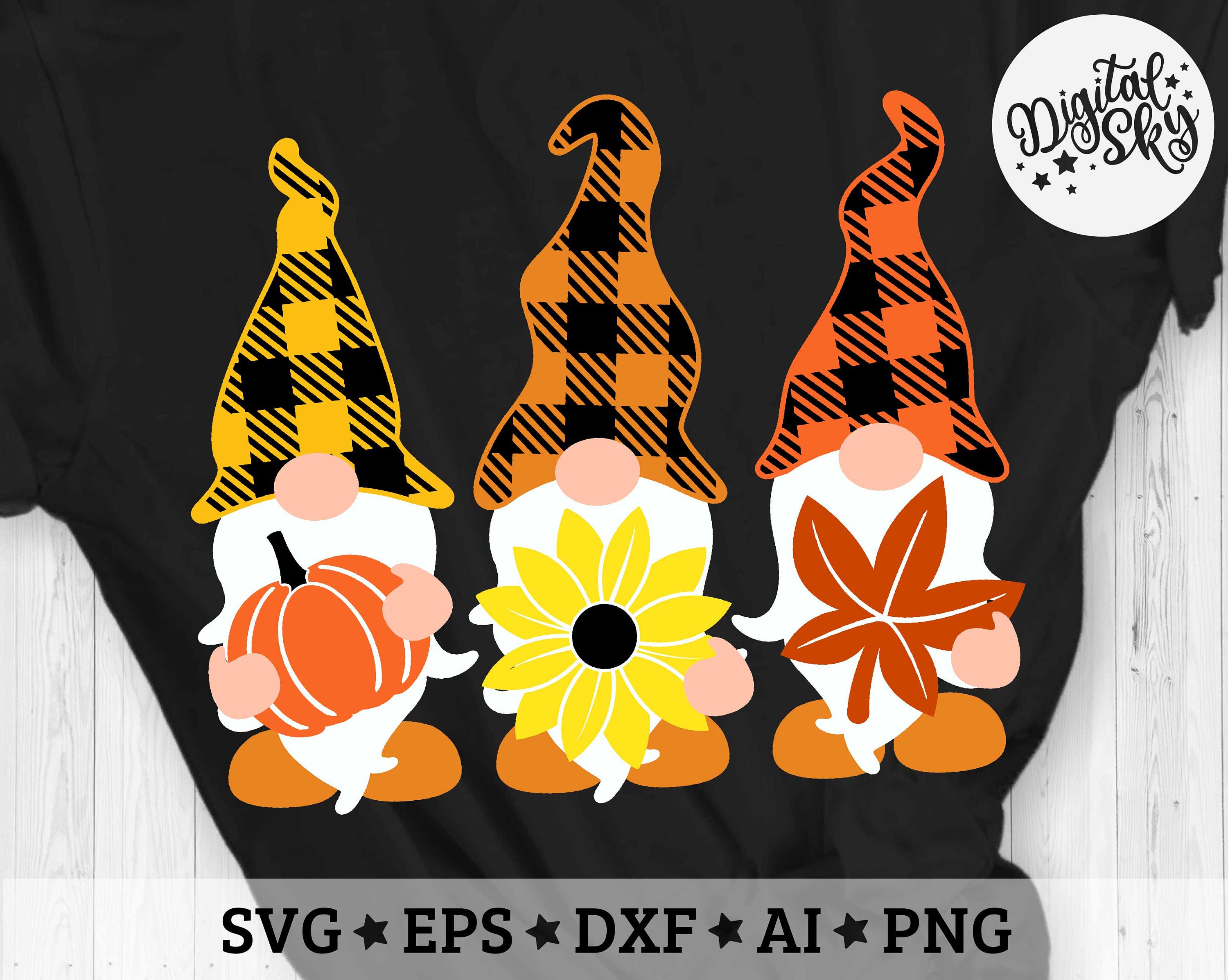 Fall Gnomes Svg Autumn Fall Gnome Svg Plaid Gnome Svg Hello | Etsy