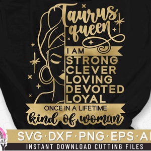 Taurus Queen Svg, Birthday Queen Svg, Black Women Svg, Afro Girl Svg ...