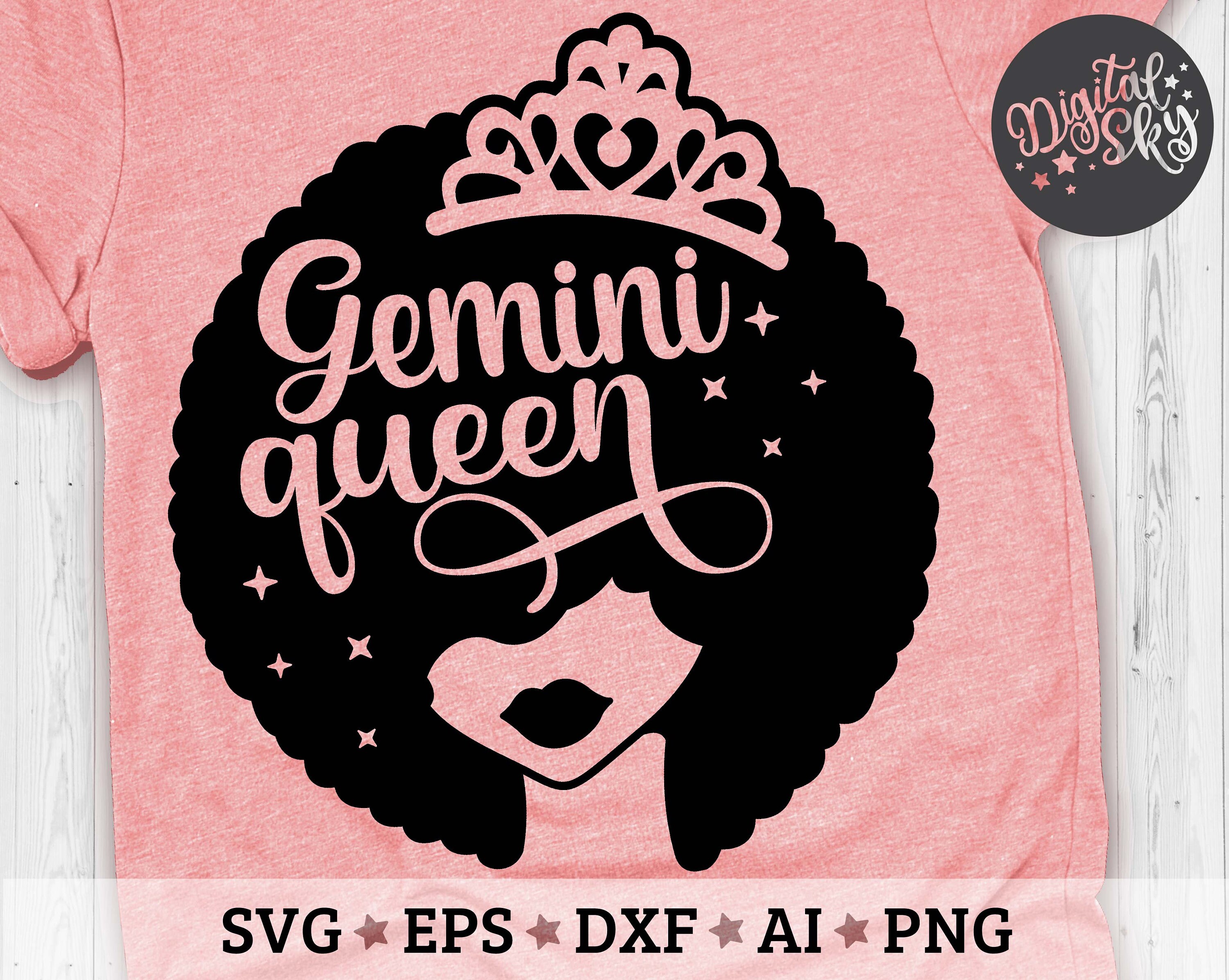 Gemini Queen Svg Birthday Queen Svg Black Women Svg Afro - Etsy