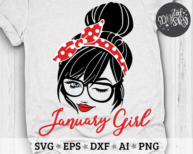 January Girl Svg January Birthday Svg Eye Lashes Girl Svg - Etsy