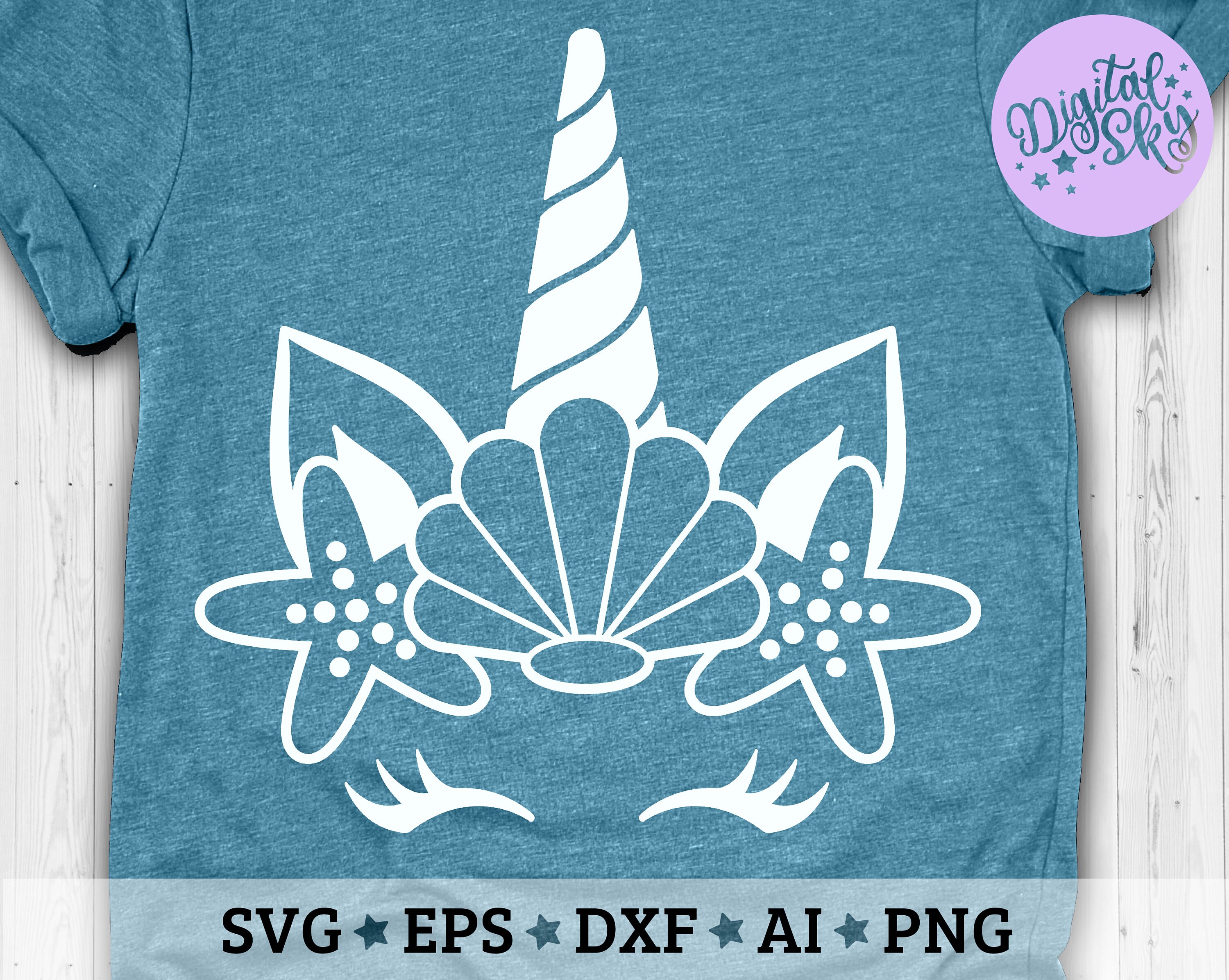Sea Star Shell Unicorn Svg Summer Unicorn Svg Beach Unicorn | Etsy