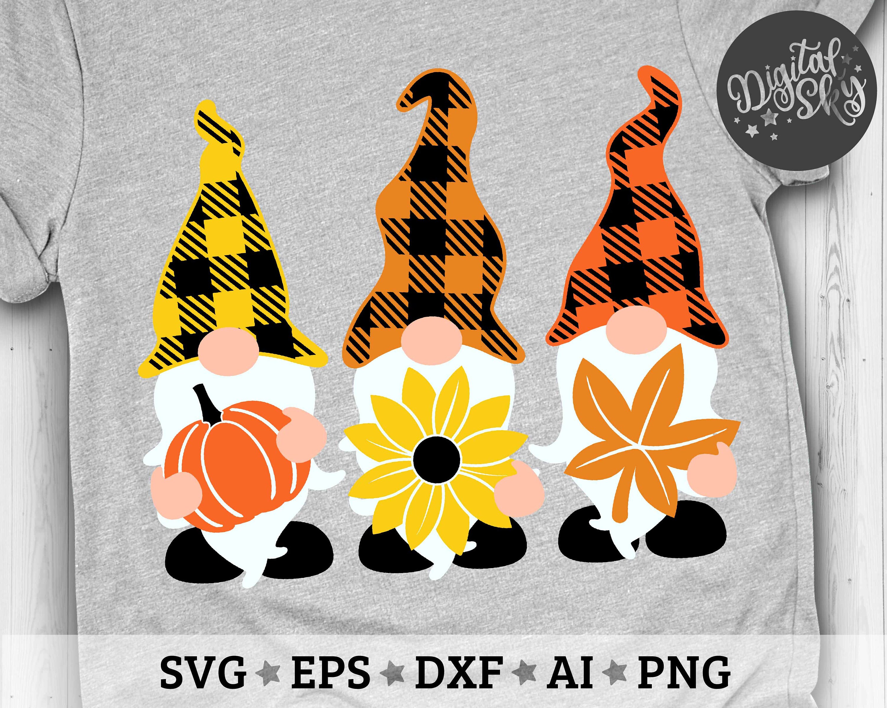 Fall Gnomes Svg Autumn Fall Gnome Svg Plaid Gnome Svg Hello | Etsy