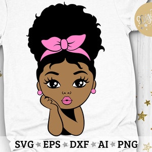 Bandana Girl Svg, Peekaboo Girl Svg, Afro Puff Svg, Summer Girl Svg ...