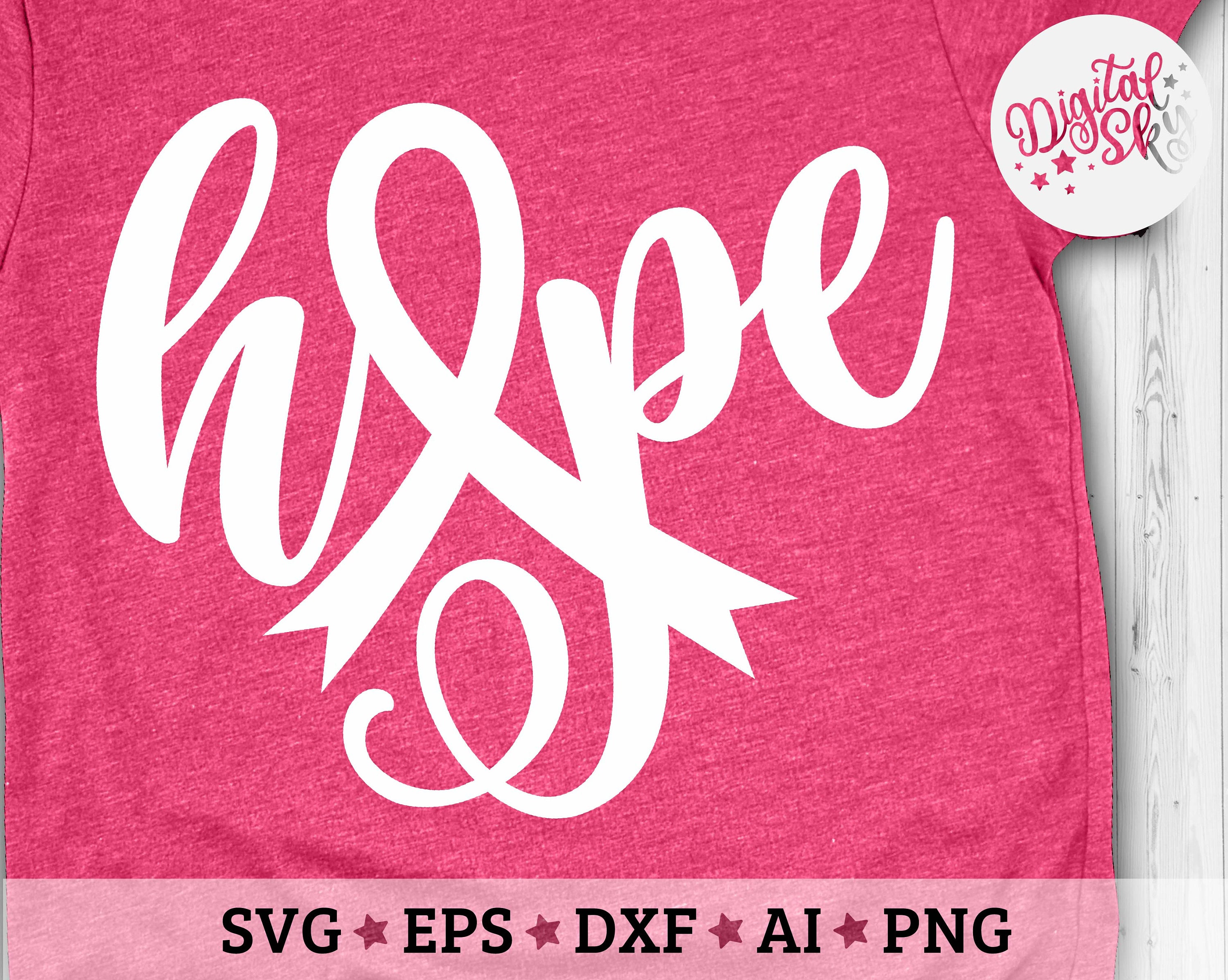Hope Ribbon Svg Cancer Awareness Svg Cut Files Svg Dxf - Etsy