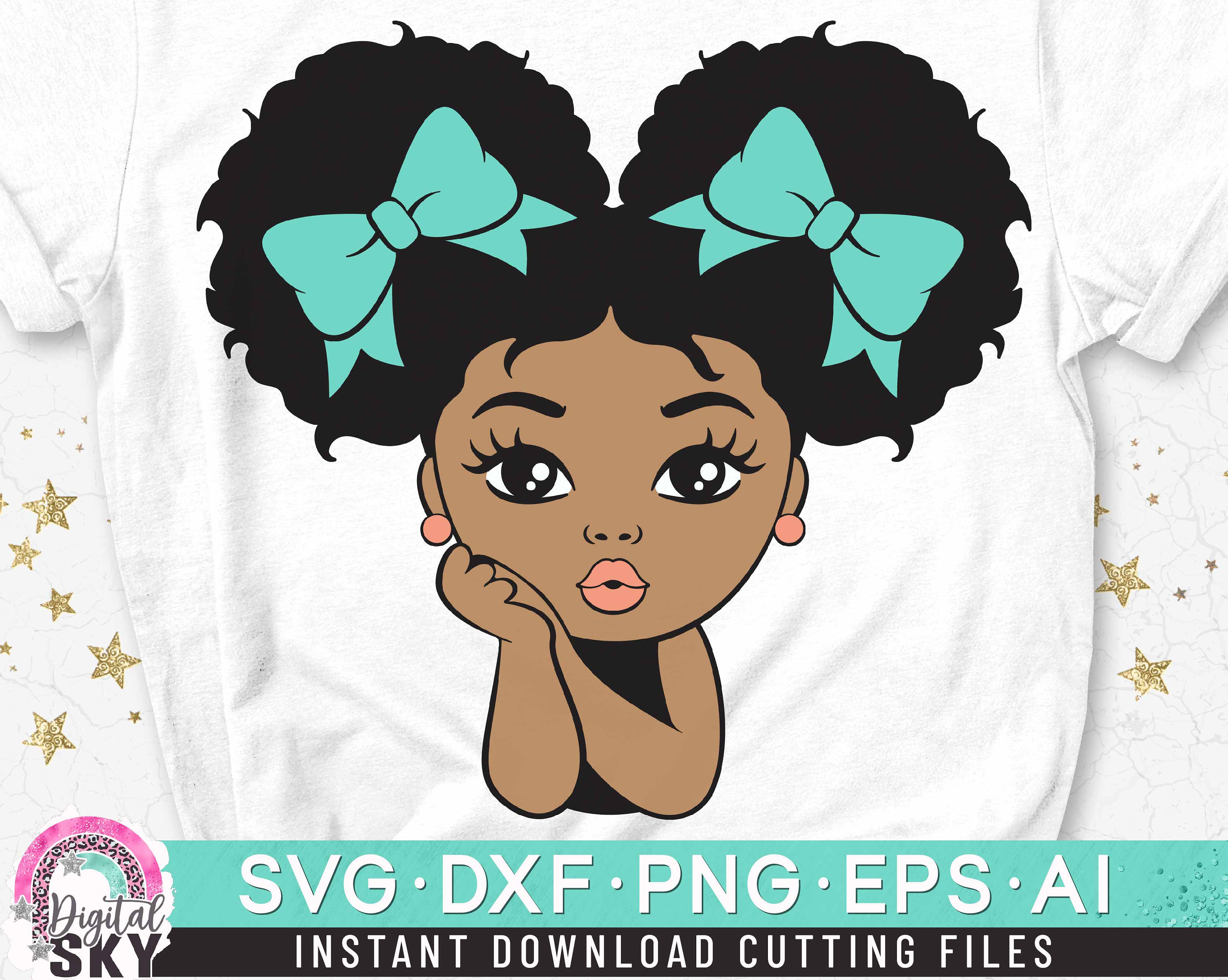 Ribbon Girl Svg Peekaboo Girl Svg Afro Puff Svg Little Afro - Etsy Canada