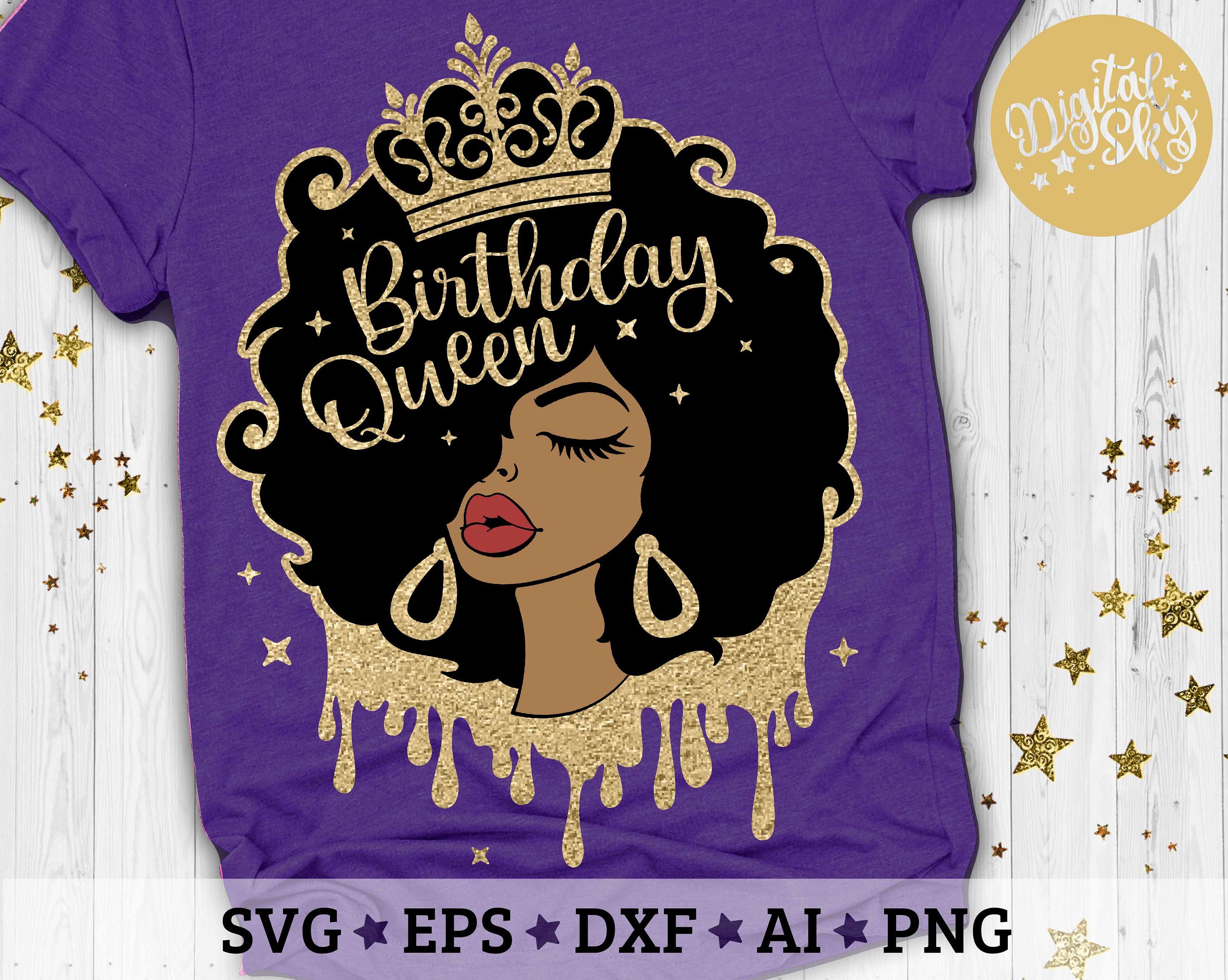 Birthday Queen Svg Afro Girl Svg Afro Queen Svg Birthday - Etsy