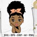 Bandana Girl Svg Peekaboo Girl Svg Afro Puff Svg Summer - Etsy