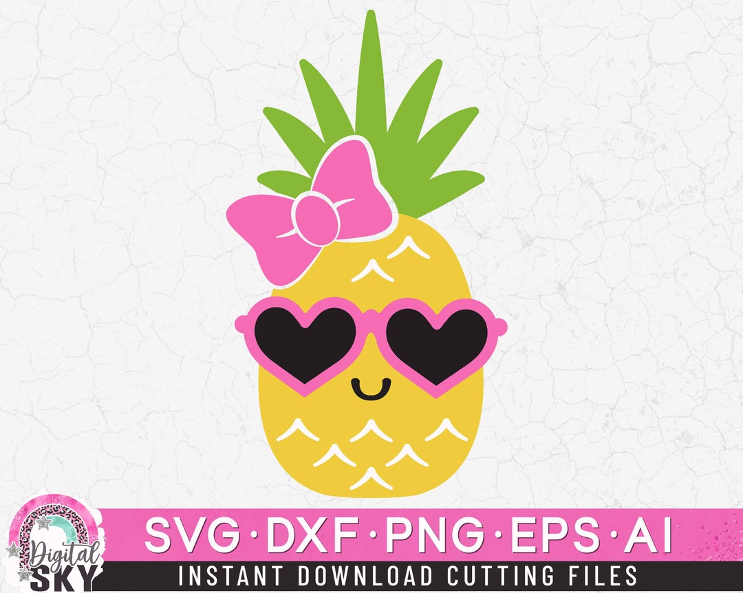 Pineapple Svg, Cute Pineapple Svg, Kawaii Pineapple Svg, Pineapple ...