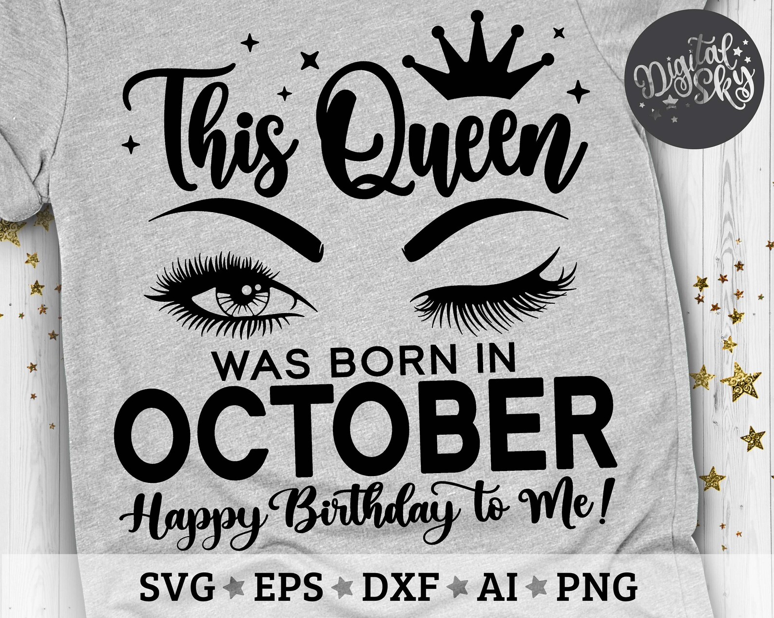 This Queen Was Born in October Svg October Queen SVG - Etsy