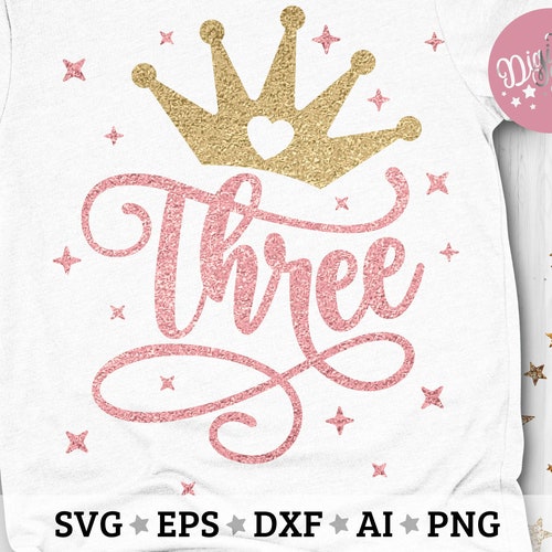 3rd Birthday Girl Svgpngjpgdxf Third Birthday Svg - Etsy