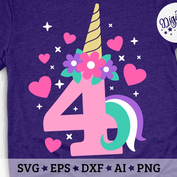Four Birthday Shirt Svg - Etsy