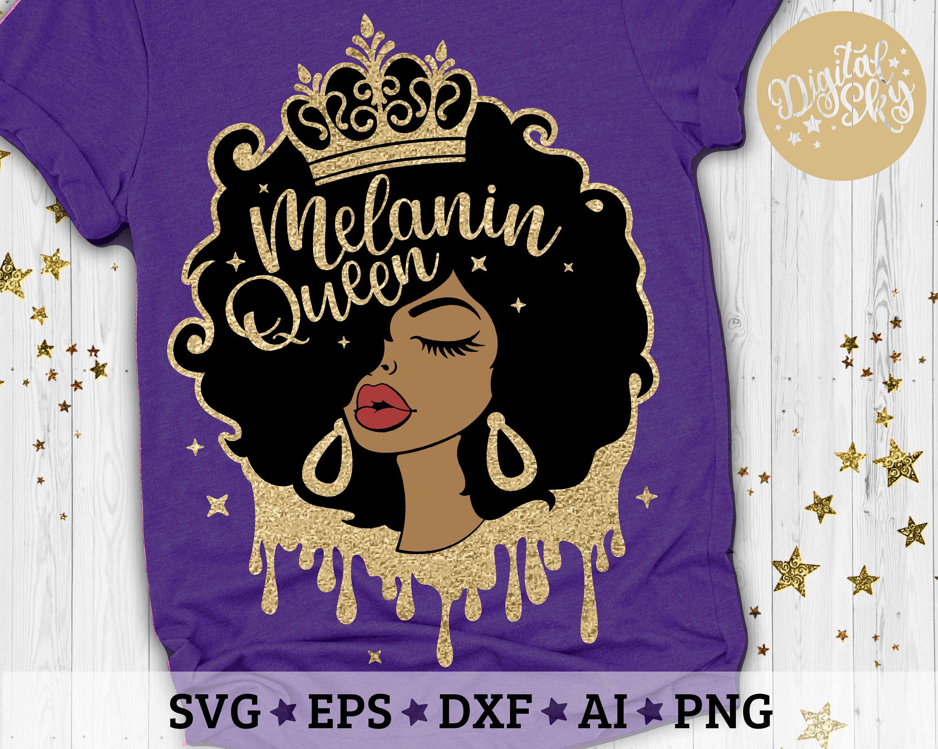 Melanin Queen Svg Afro Girl Svg Afro Queen Svg Cut File | Etsy