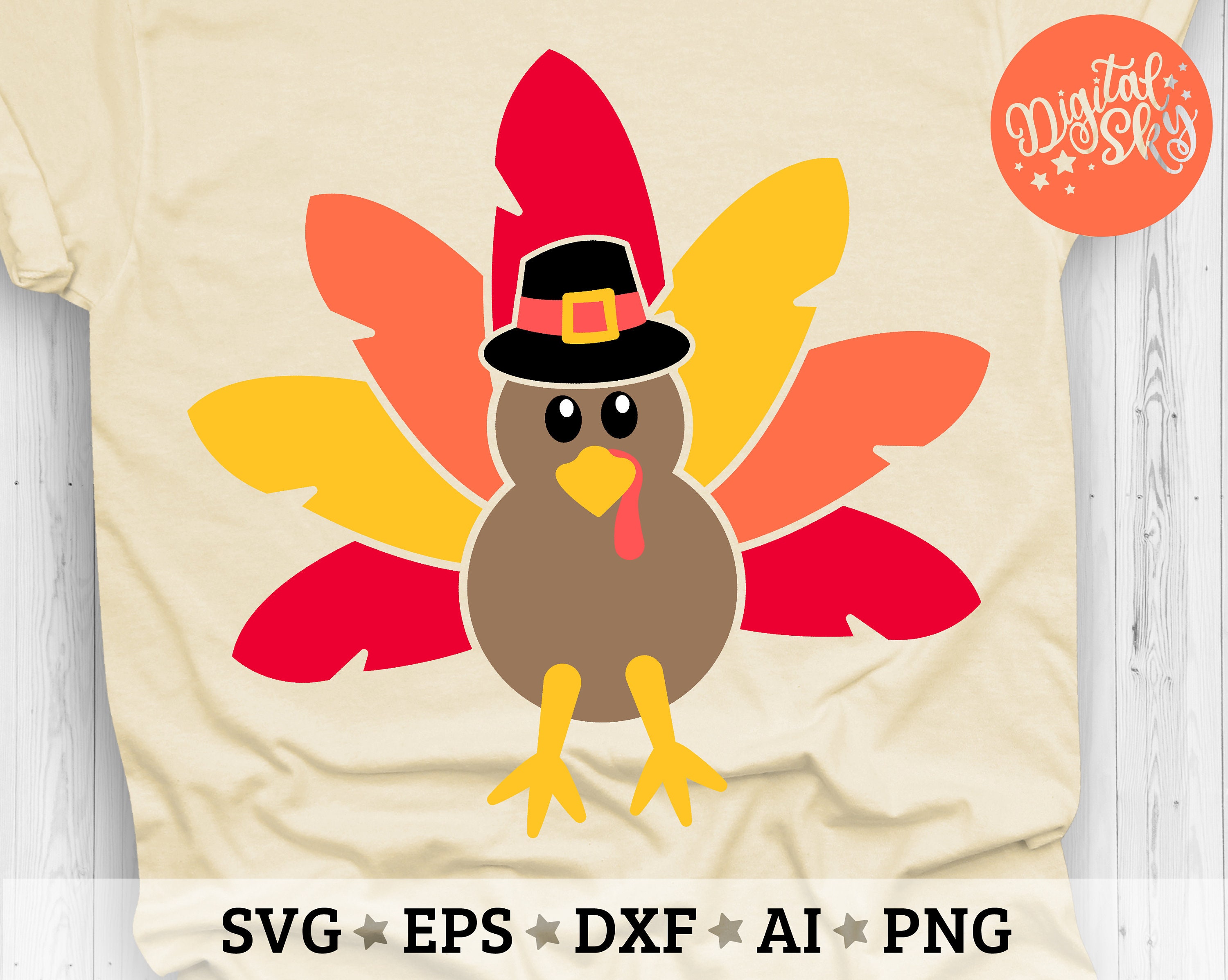 Turkey With Hat Svg Thanksgiving Turkey Svg Turkey Cut - Etsy