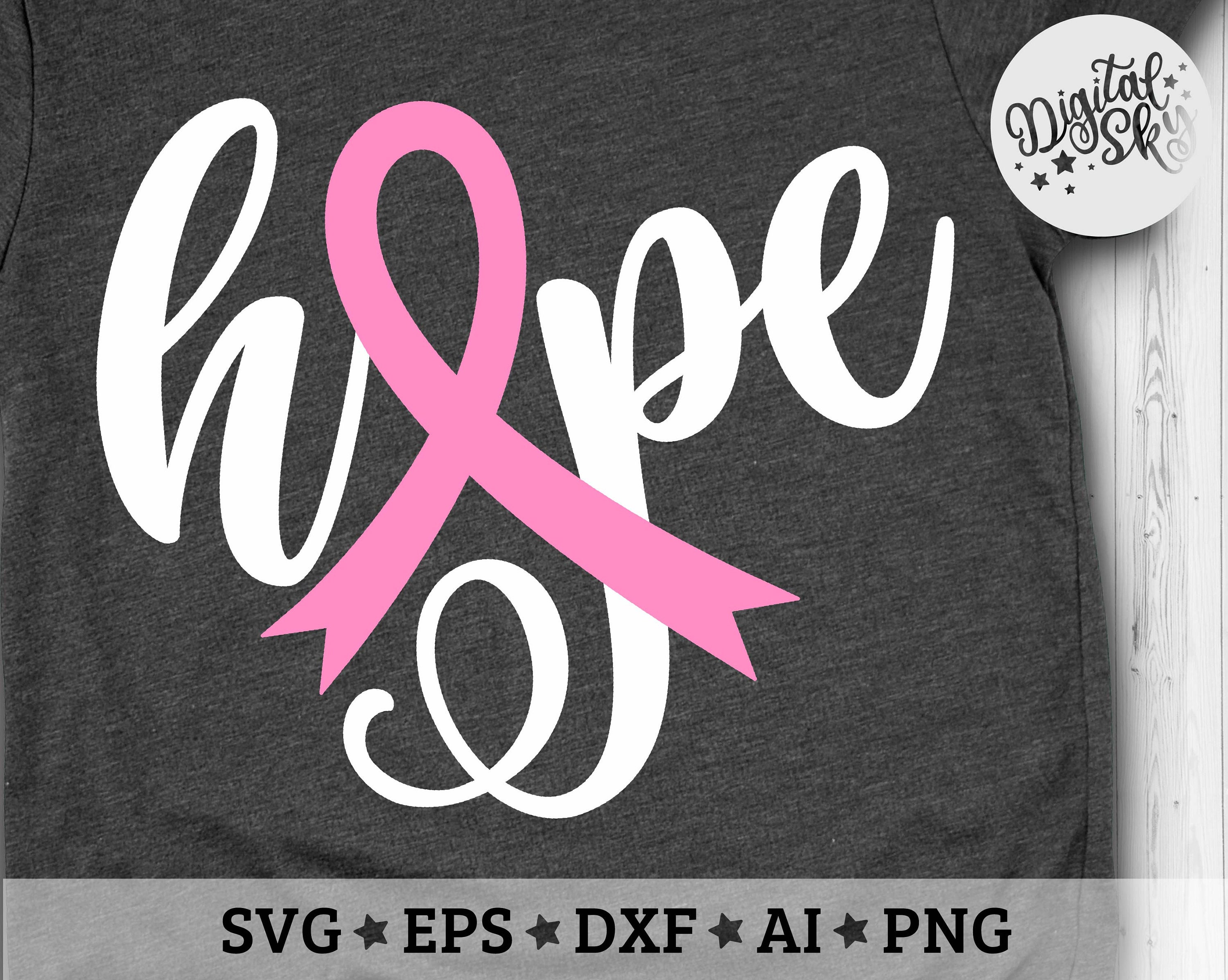 Hope Ribbon Svg Cancer Awareness Svg Cut Files Svg Dxf - Etsy