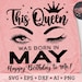 This Queen Was Born in May Svg May Queen SVG Birthday Girl - Etsy