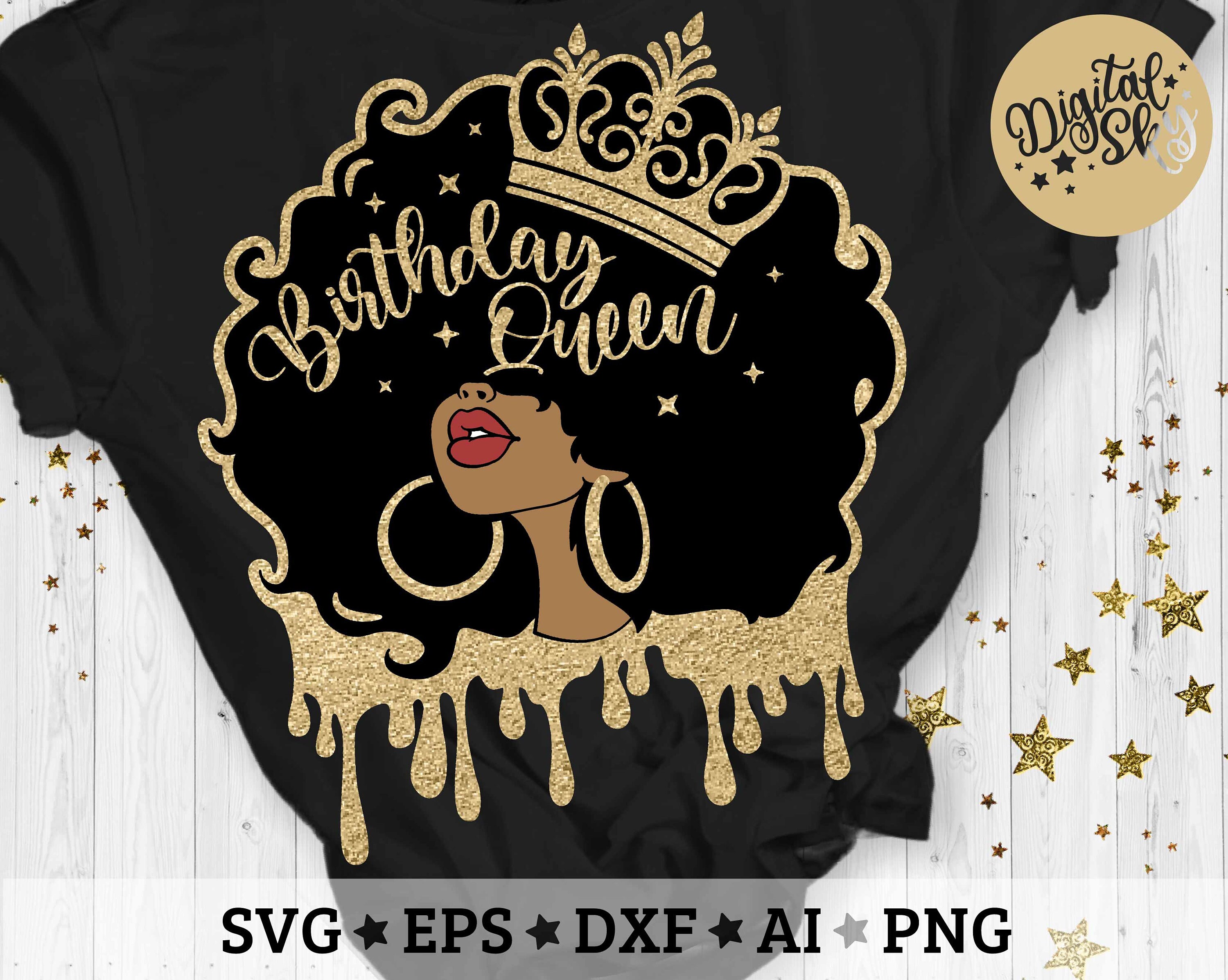 Birthday Queen Svg Afro Girl Svg Afro Queen Svg Birthday - Etsy