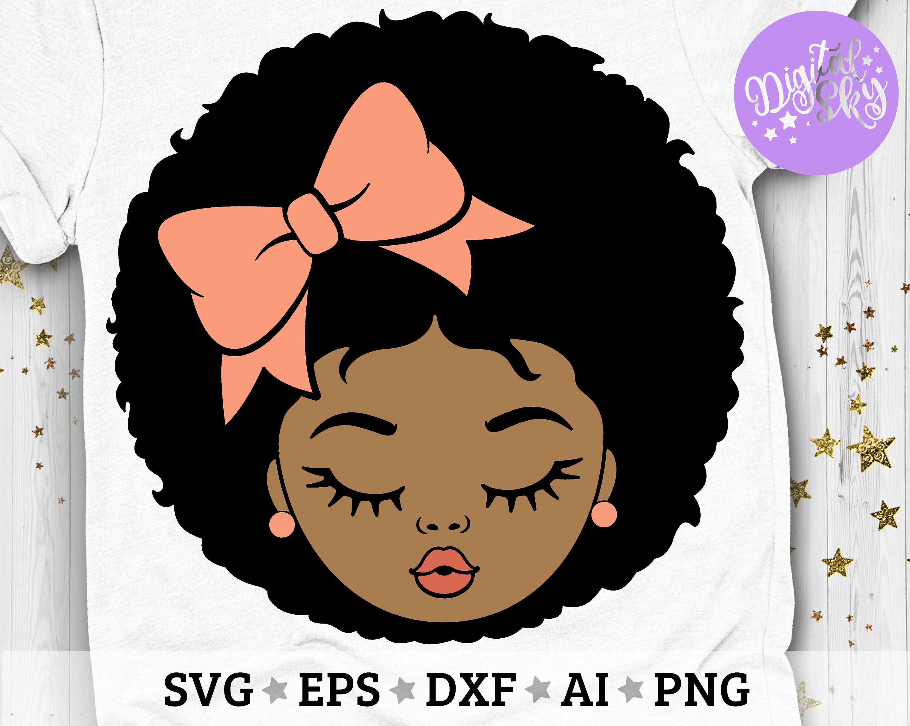 Afro Princess Svg Ribbon Girl Svg Peekaboo Girl Svg Afro - Etsy