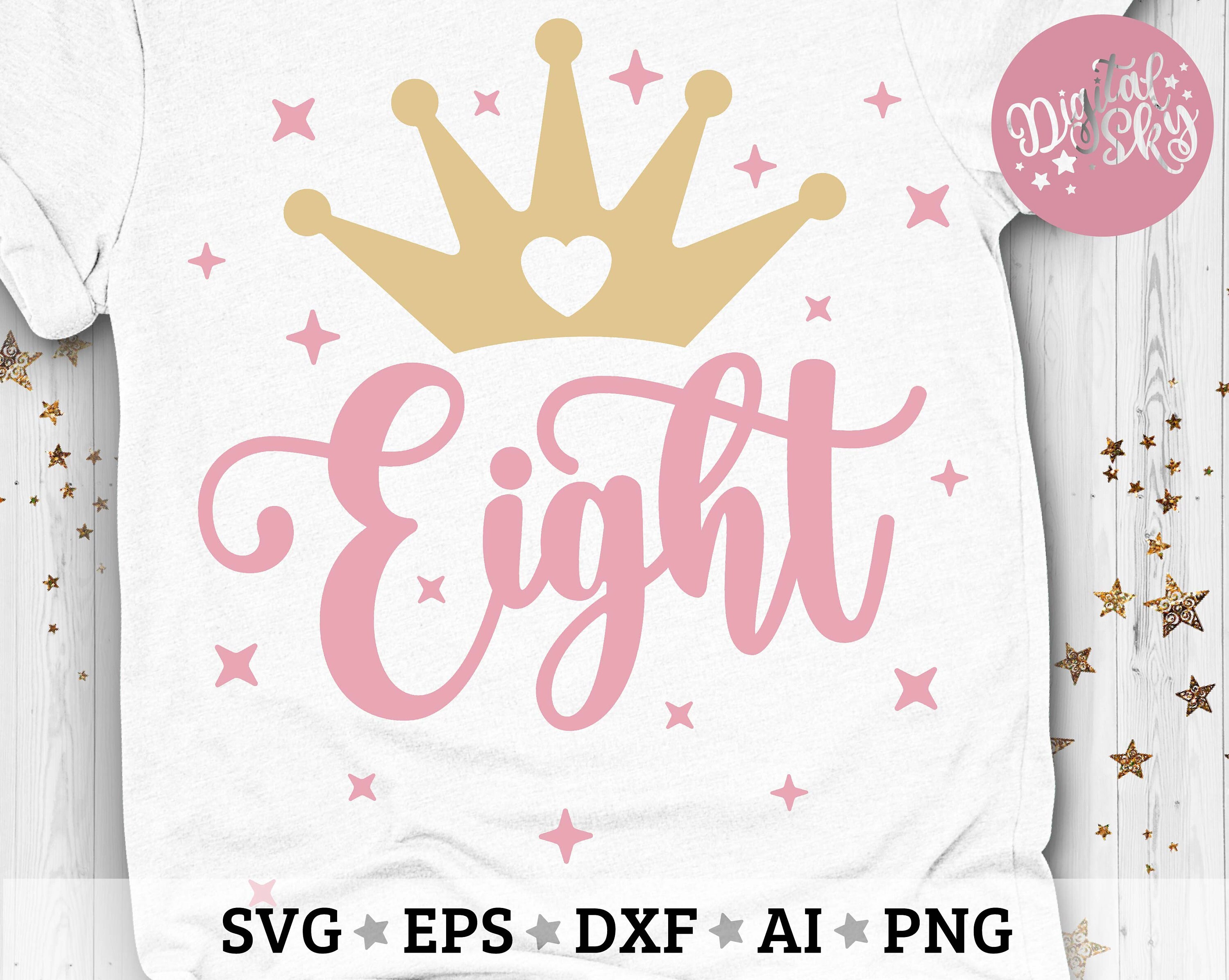 Eight Birthday Svg Eight Birthday Svg 8th Birthday Svg | Etsy