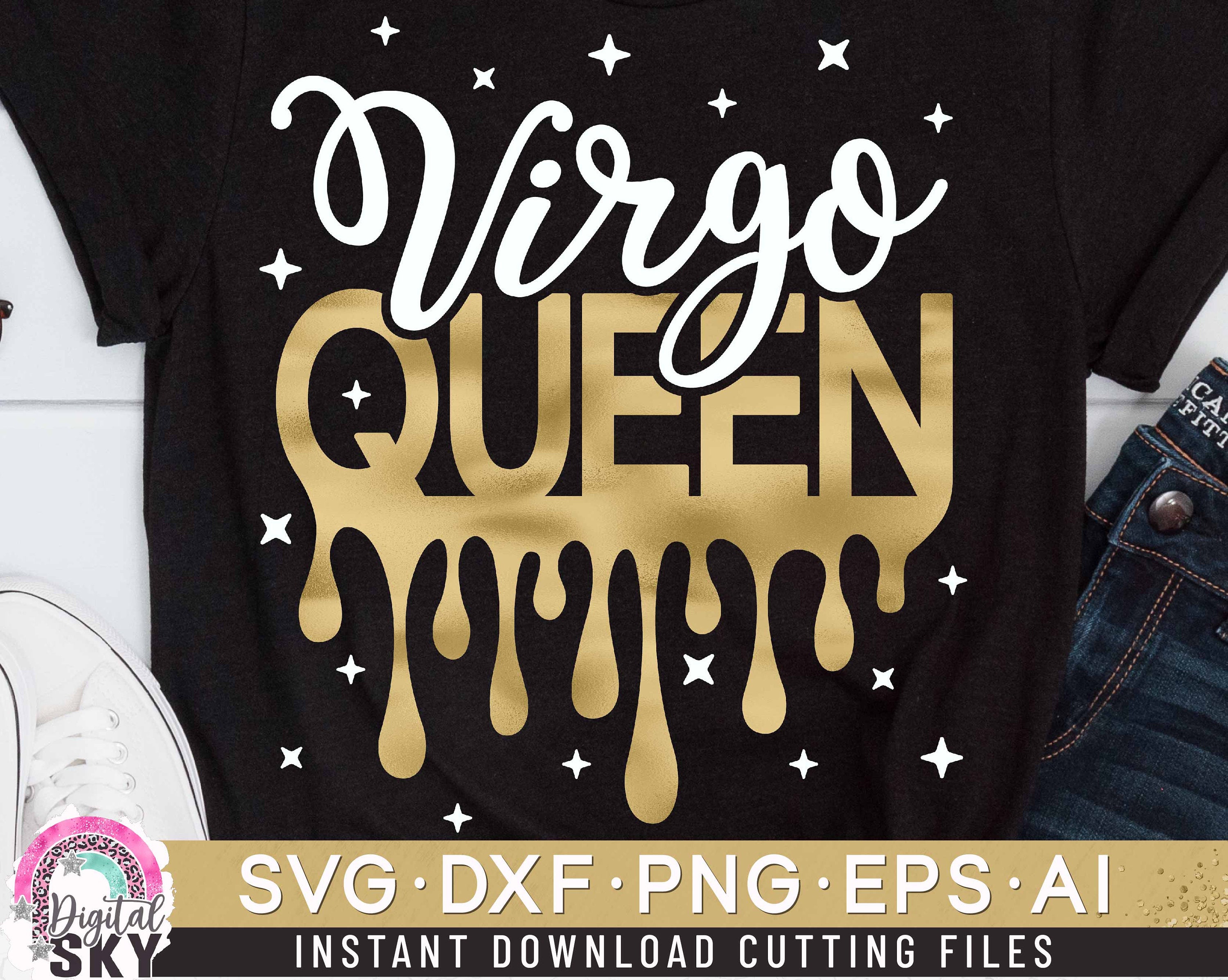 Virgo Reina Svg Cumpleaños Reina Svg Cumpleaños Goteo Svg - Etsy México