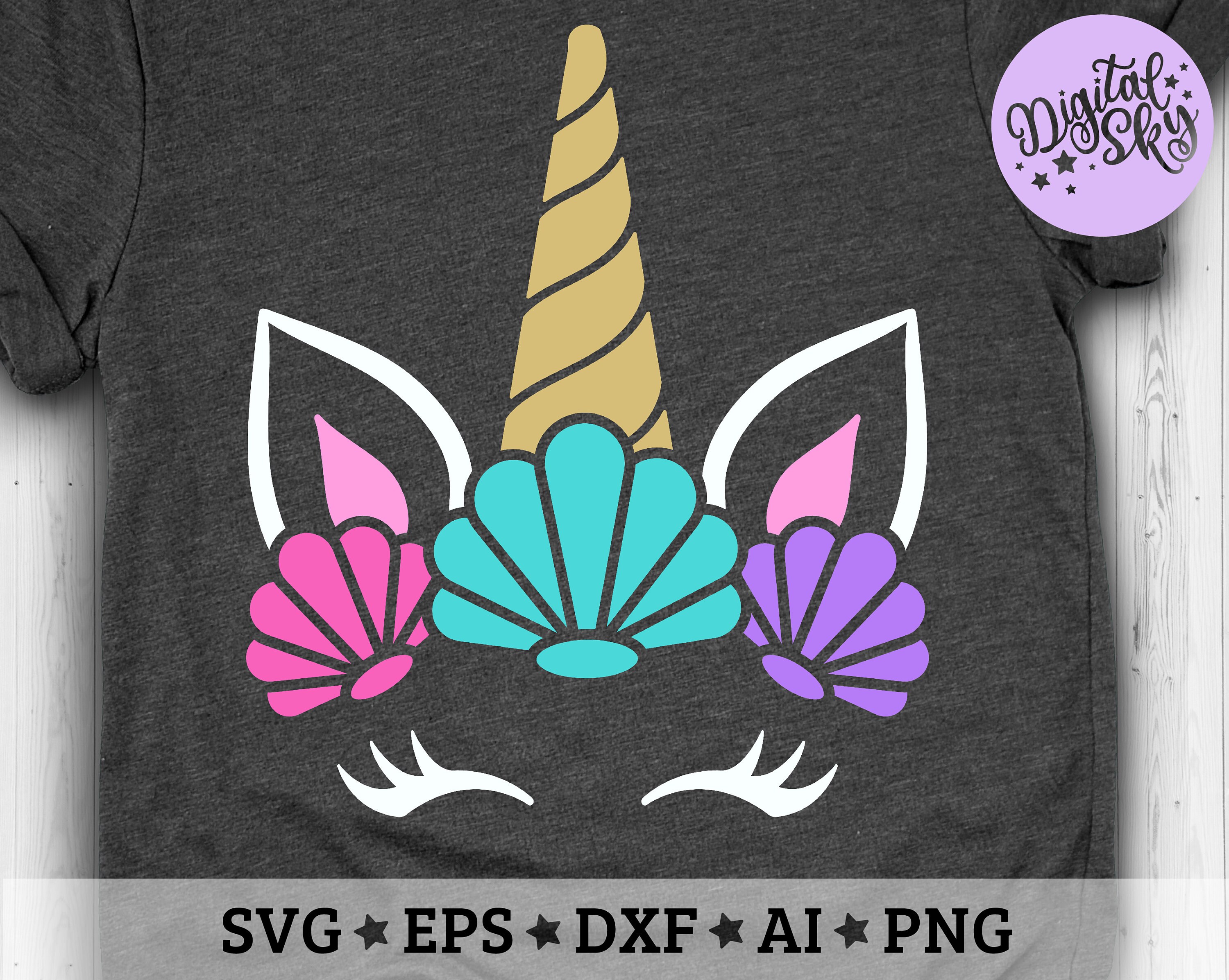 Sea Shell Unicorn Svg Summer Unicorn Svg Beach Unicorn Svg - Etsy