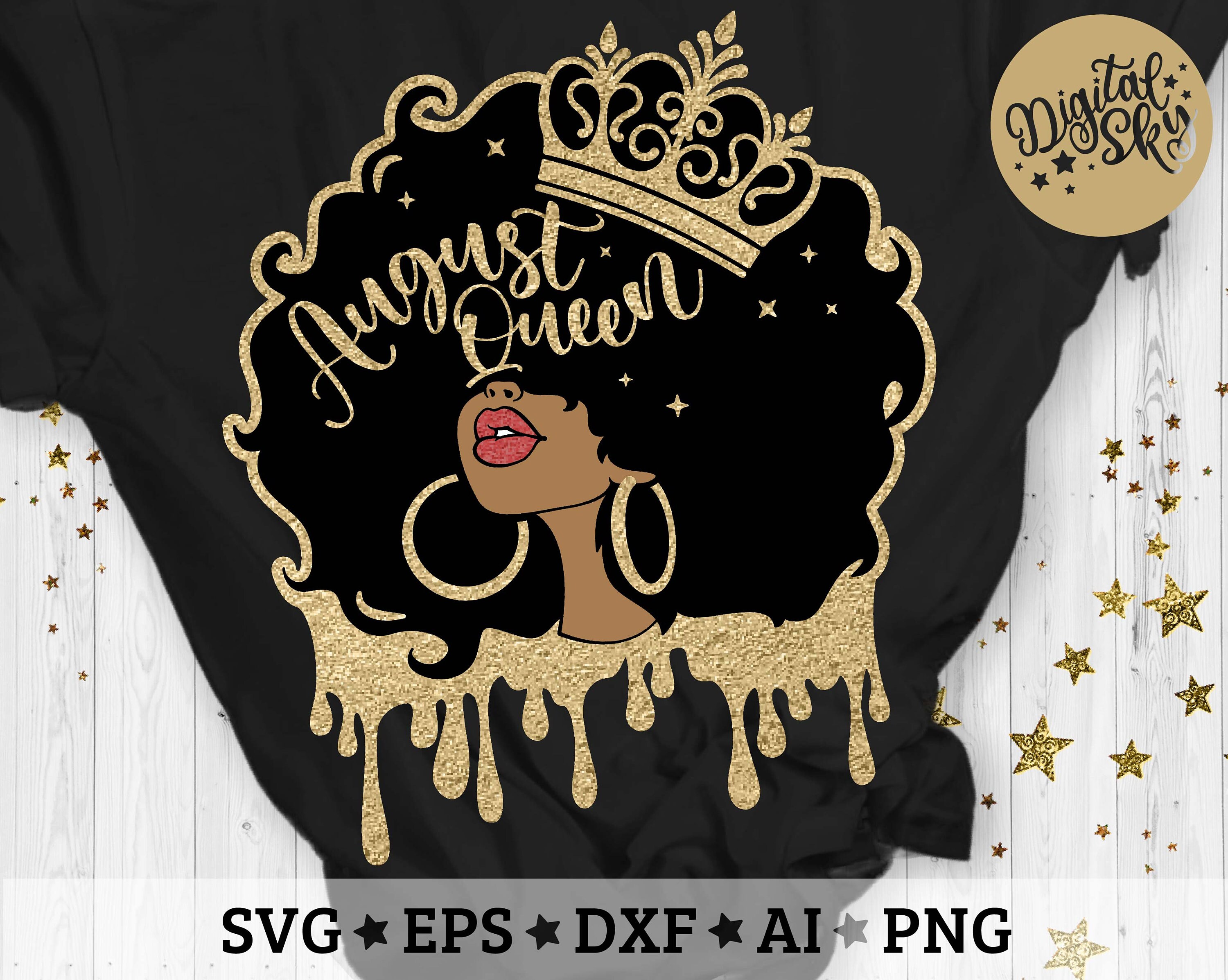August Queen Svg Afro Girl Svg Afro Queen Svg Birthday Drip - Etsy Canada