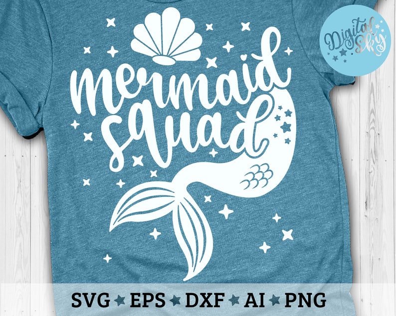 Mermaid Squad Svg Summer Svg Mermaid Tail Svg Mermaid Girl | Etsy