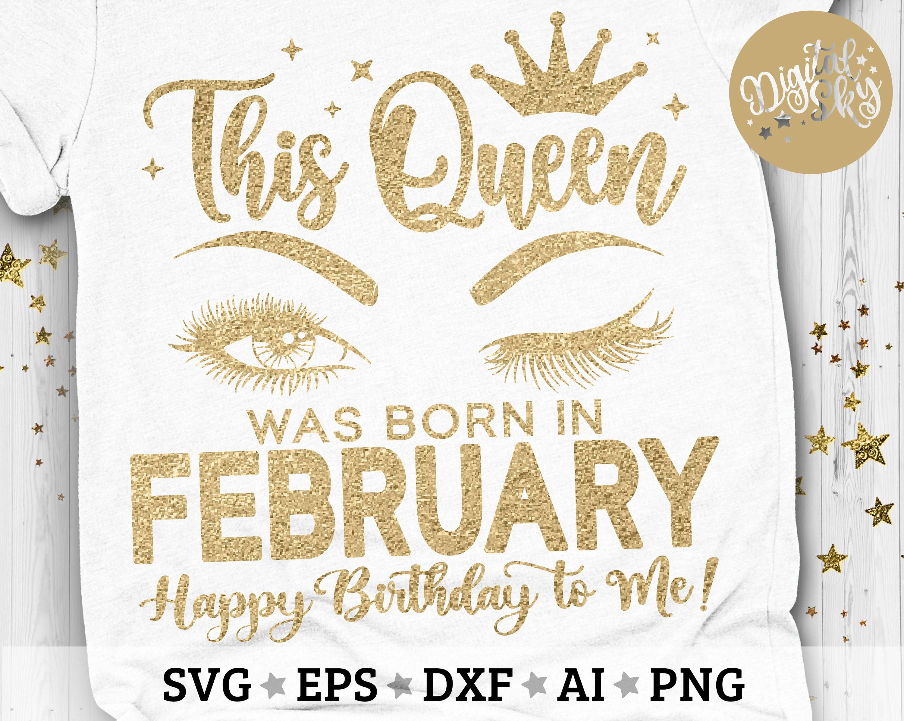 This Queen Was Born in February Svg February Queen SVG - Etsy