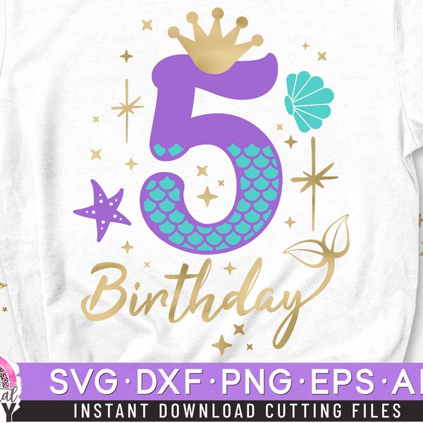 Mermaid Number Svg - Etsy