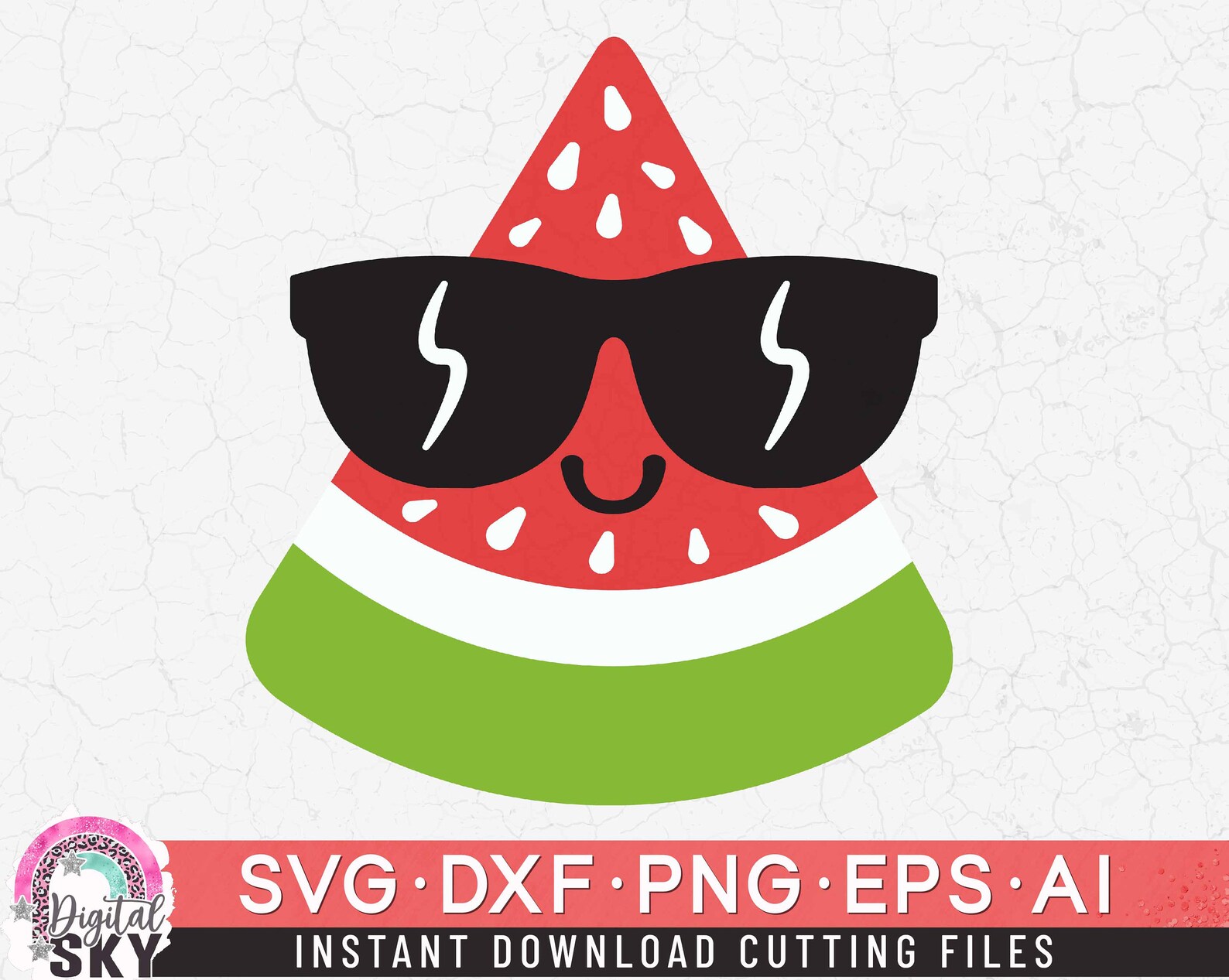 Watermelon Slice Sunglasses Svg Cute Watermelon Svg - Etsy