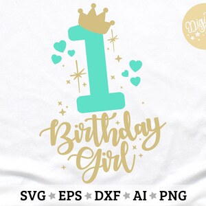 One Birthday Svg, First Birthday Svg, 1st Birthday Svg, Birthday Girl ...