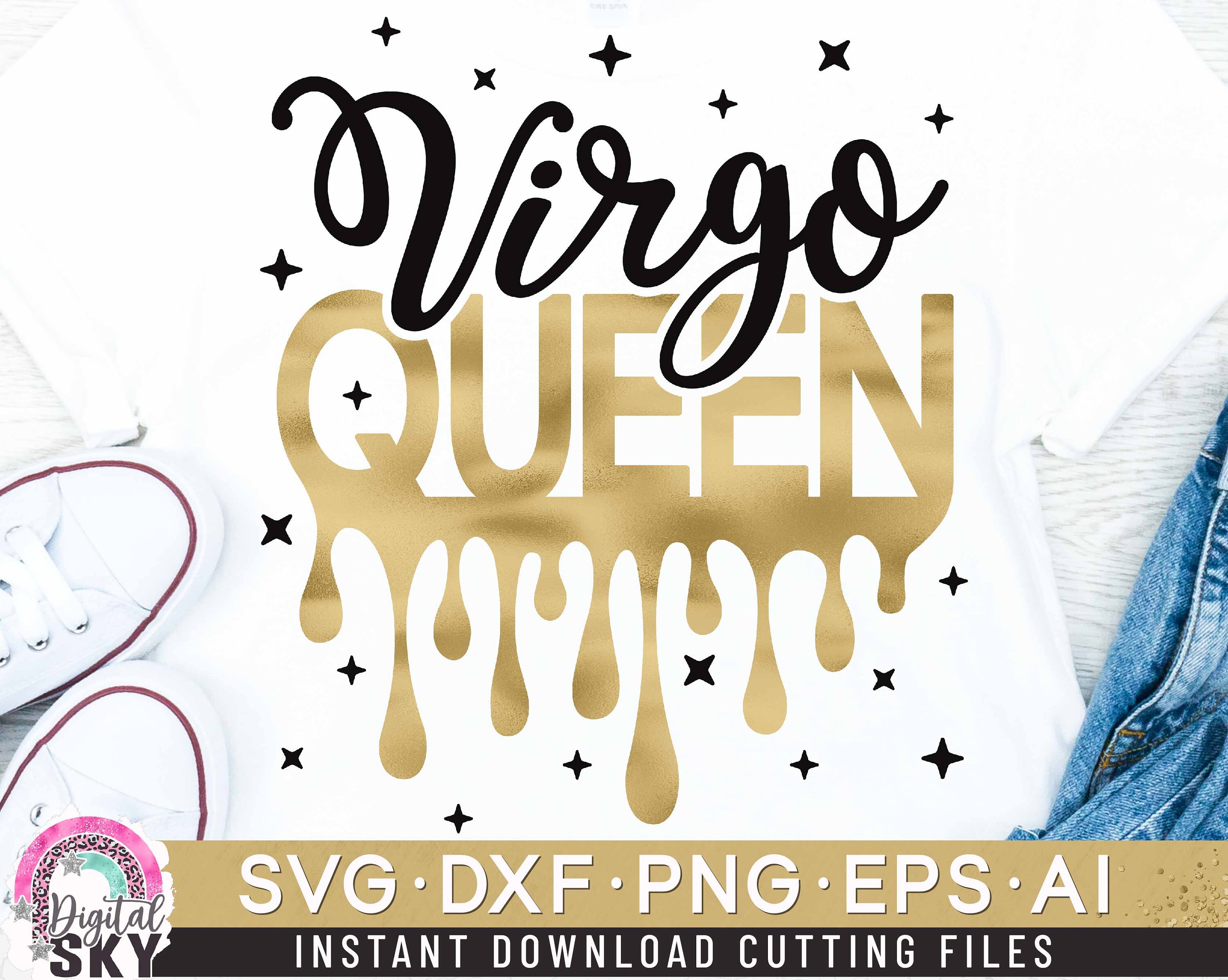 Virgo Reina Svg Cumpleaños Reina Svg Cumpleaños Goteo Svg - Etsy México