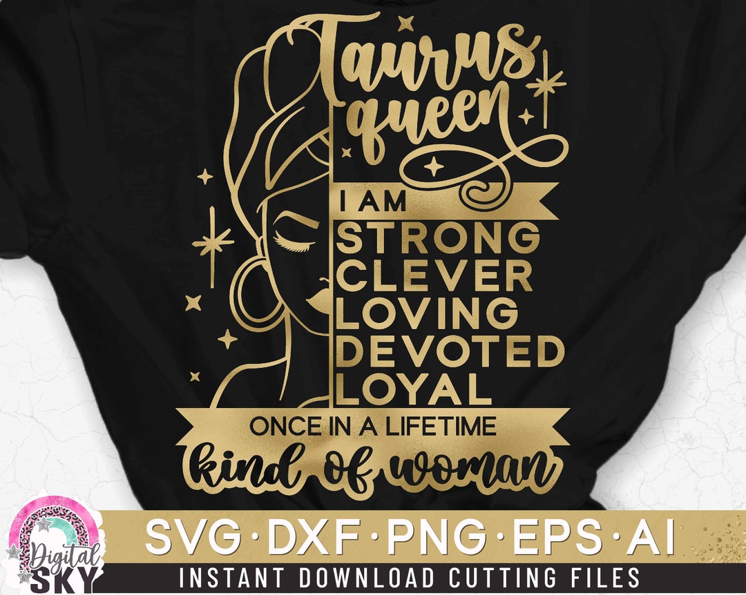 Taurus Queen Svg, Birthday Queen Svg, Black Women Svg, Afro Girl Svg ...