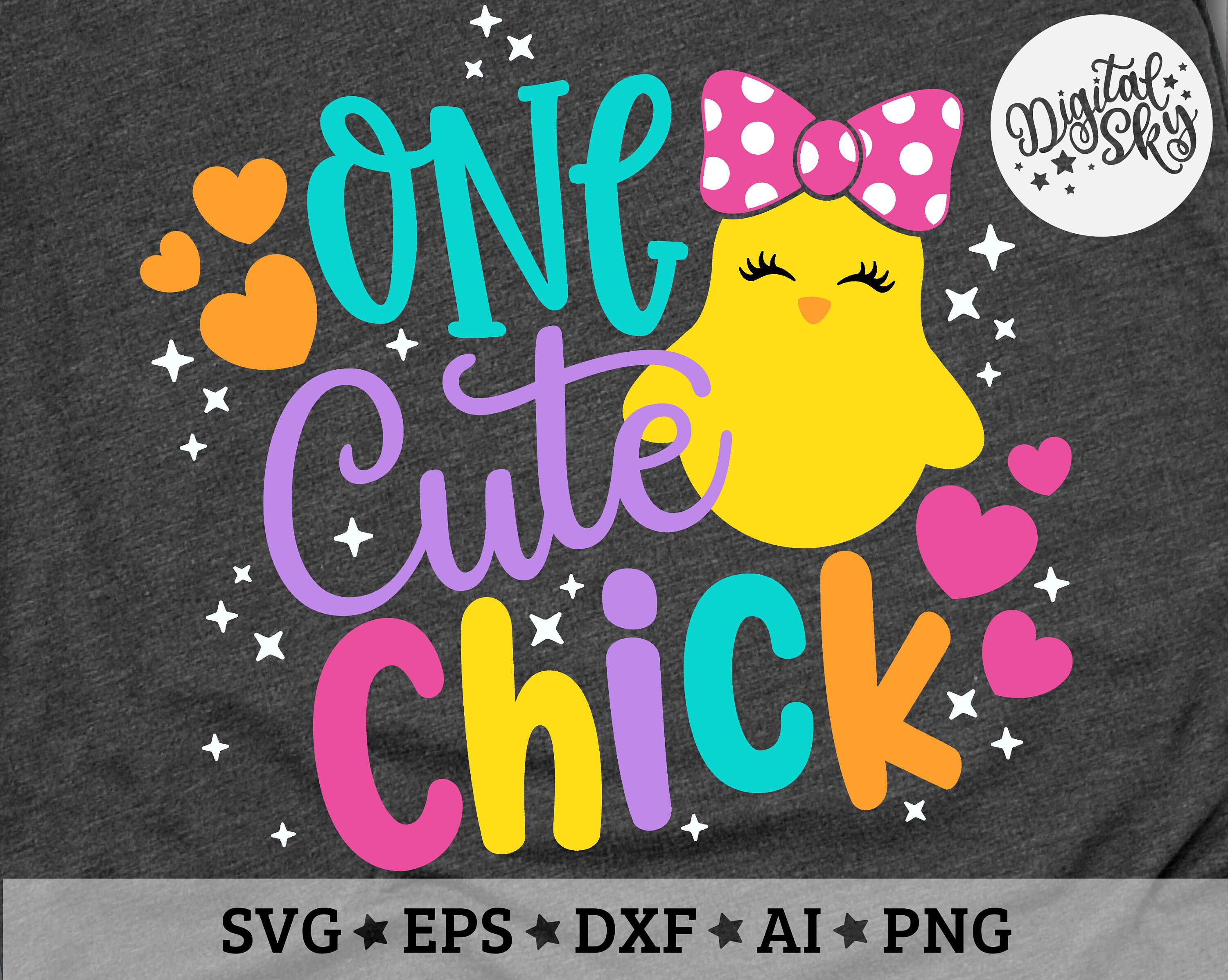 One Cute Chick Svg Easter Chick Svg Easter Bunny Rabbit Svg | Etsy