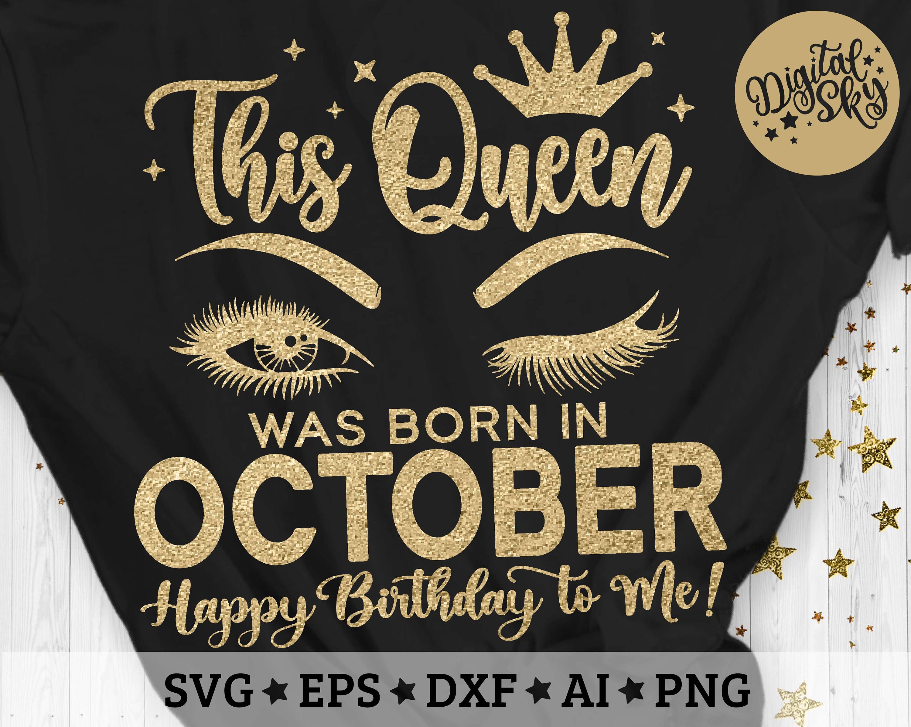 This Queen Was Born in October Svg October Queen SVG - Etsy