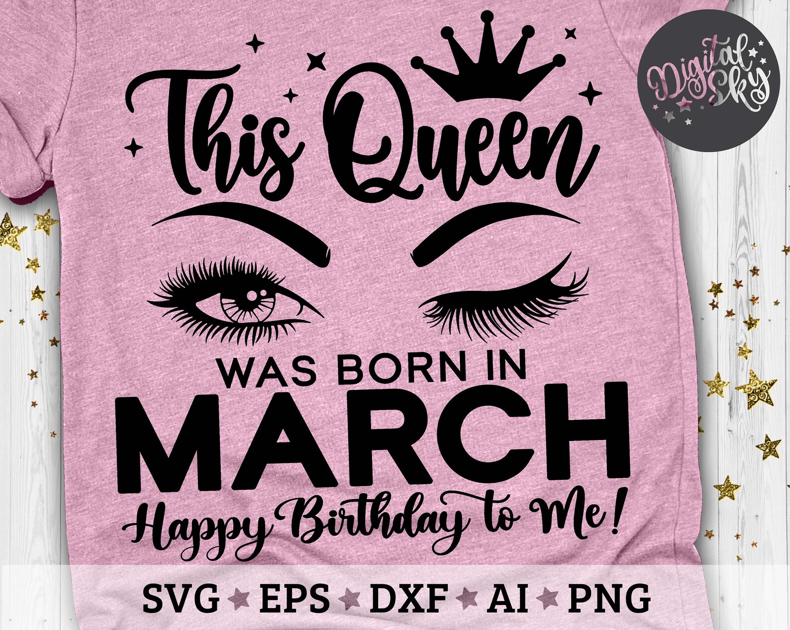 This Queen Was Born in March Svg March Queen SVG Birthday - Etsy
