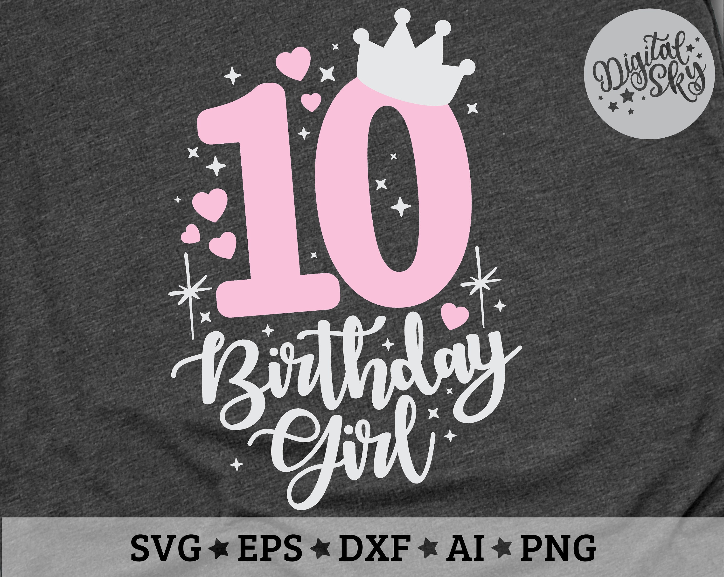 Ten Birthday Svg Tenth Birthday Svg 10th Birthday Svg - Etsy