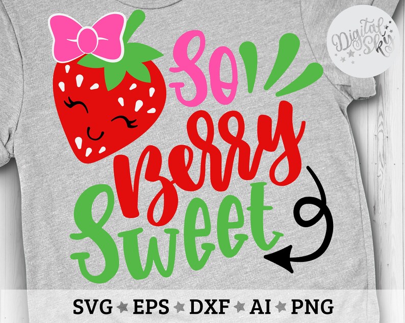 So Berry Sweet Svg Summer Girl Svg Summer Kids Svg Vacation | Etsy