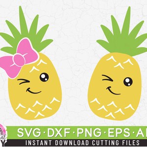 Pineapple Wink Svg, Cute Pineapple Svg, Pineapple Svg, Kawaii Pineapple ...