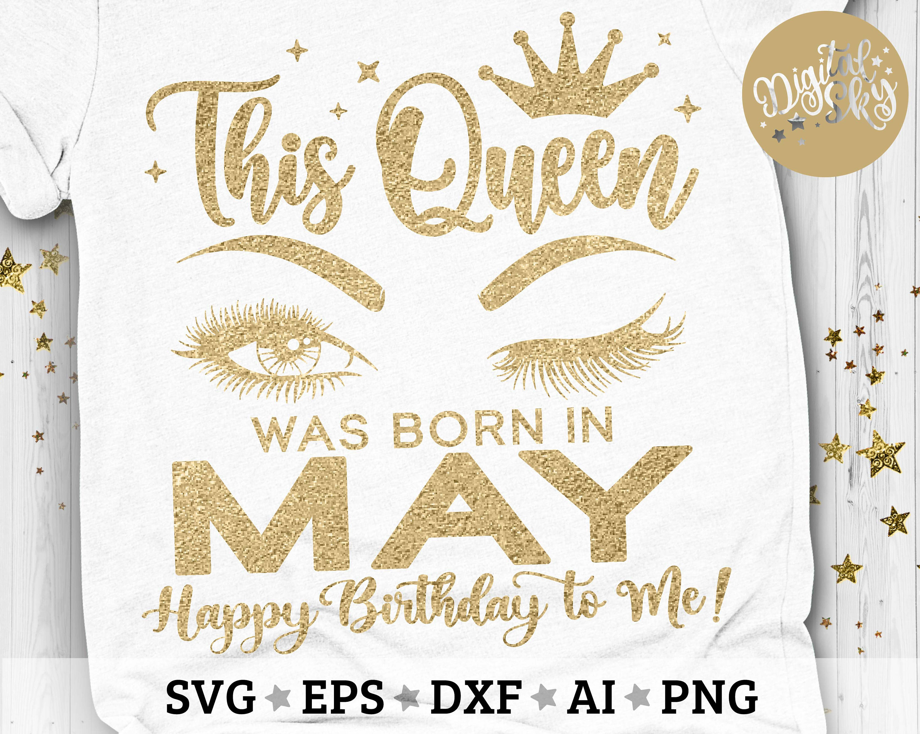 This Queen Was Born in May Svg May Queen SVG Birthday Girl - Etsy